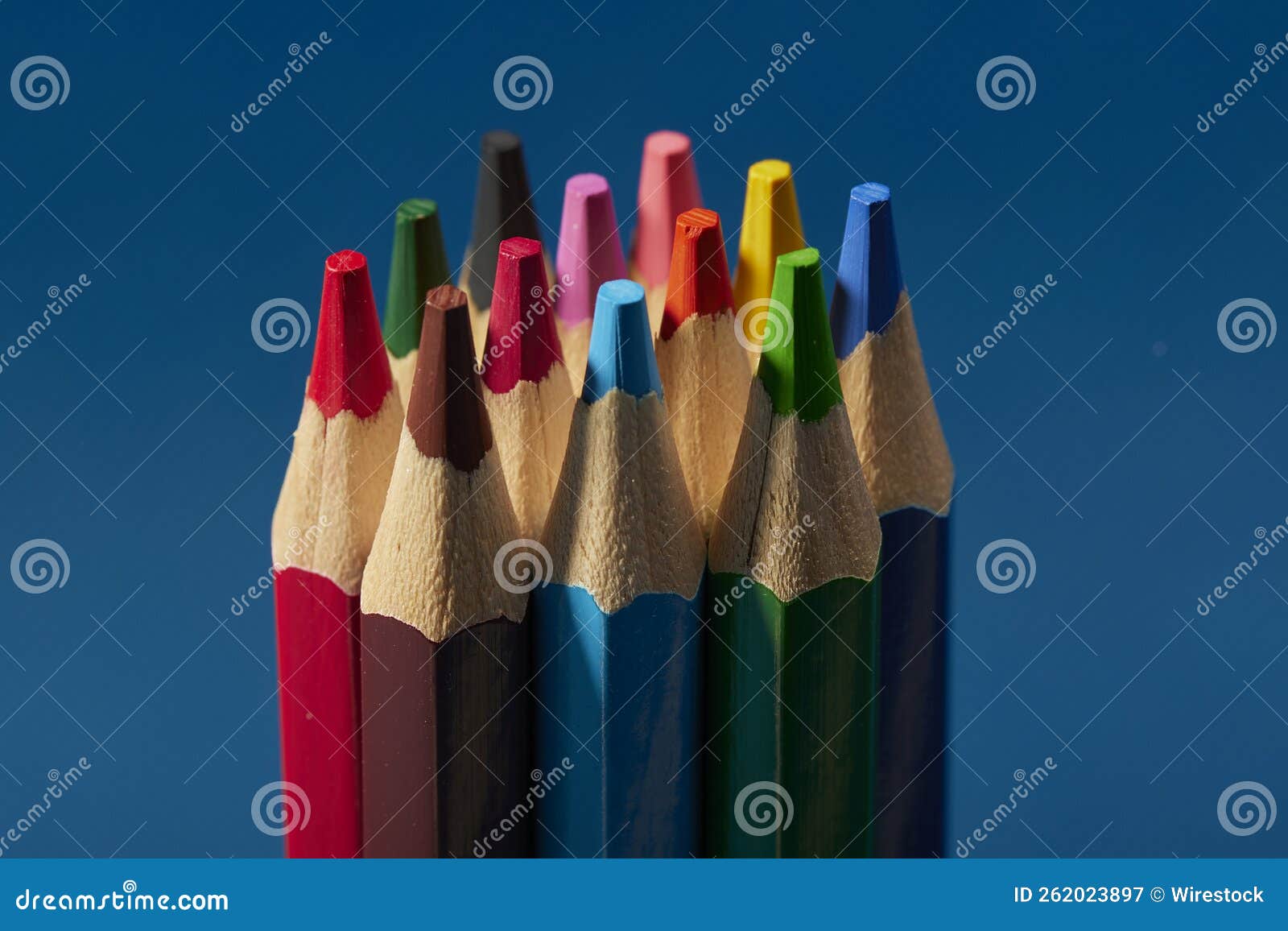 Closeup of Colored Pencils Put Vertically Next To Each Other with a ...