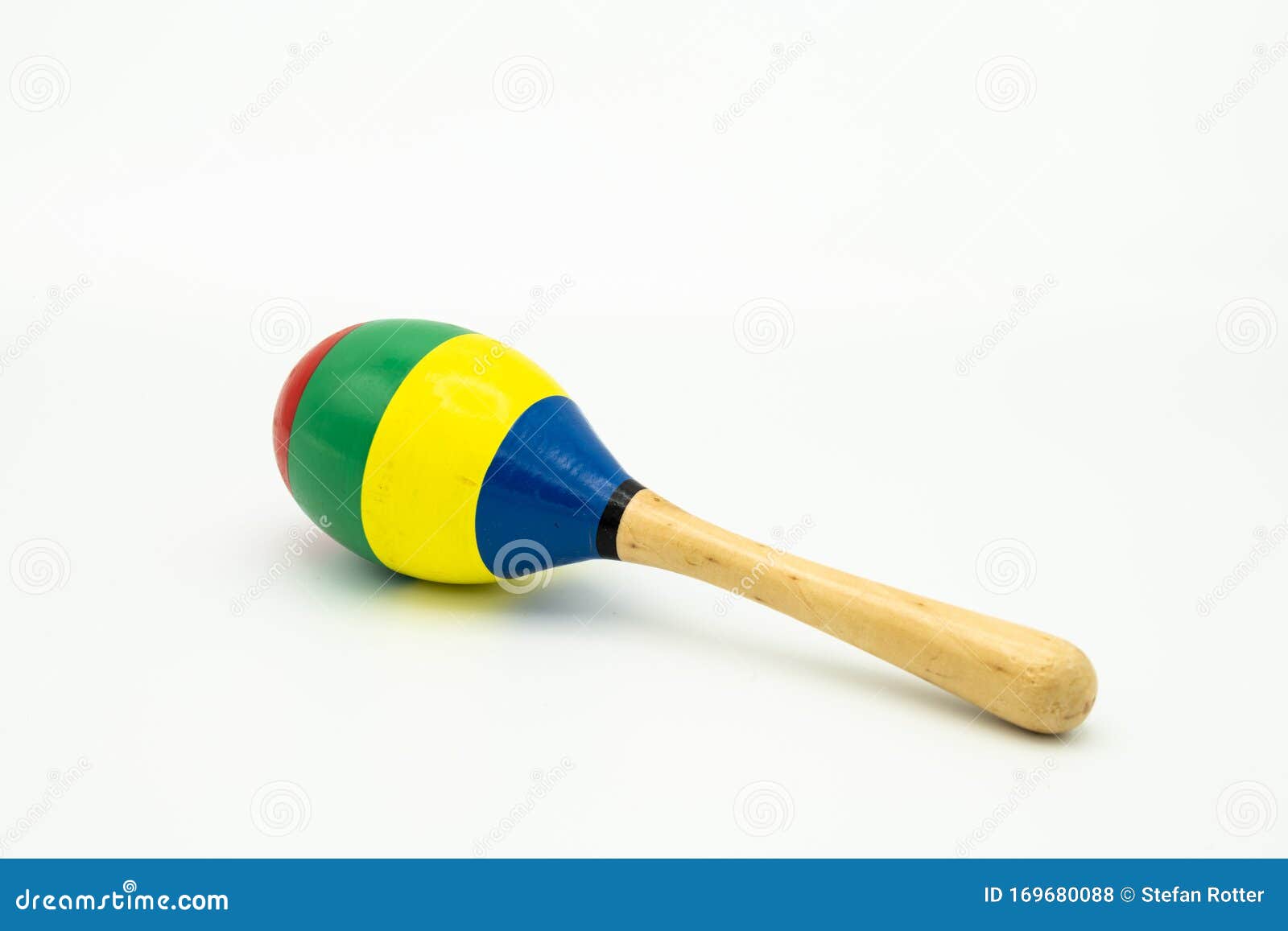 A Colorful Maracas Lying on a White Underground Stock Photo - Image of ...