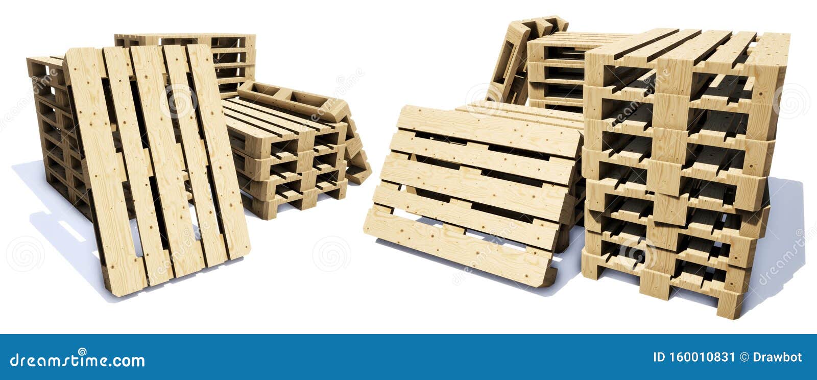 Colorful Brown Pallet Isolated Over a White Background. Stock ...