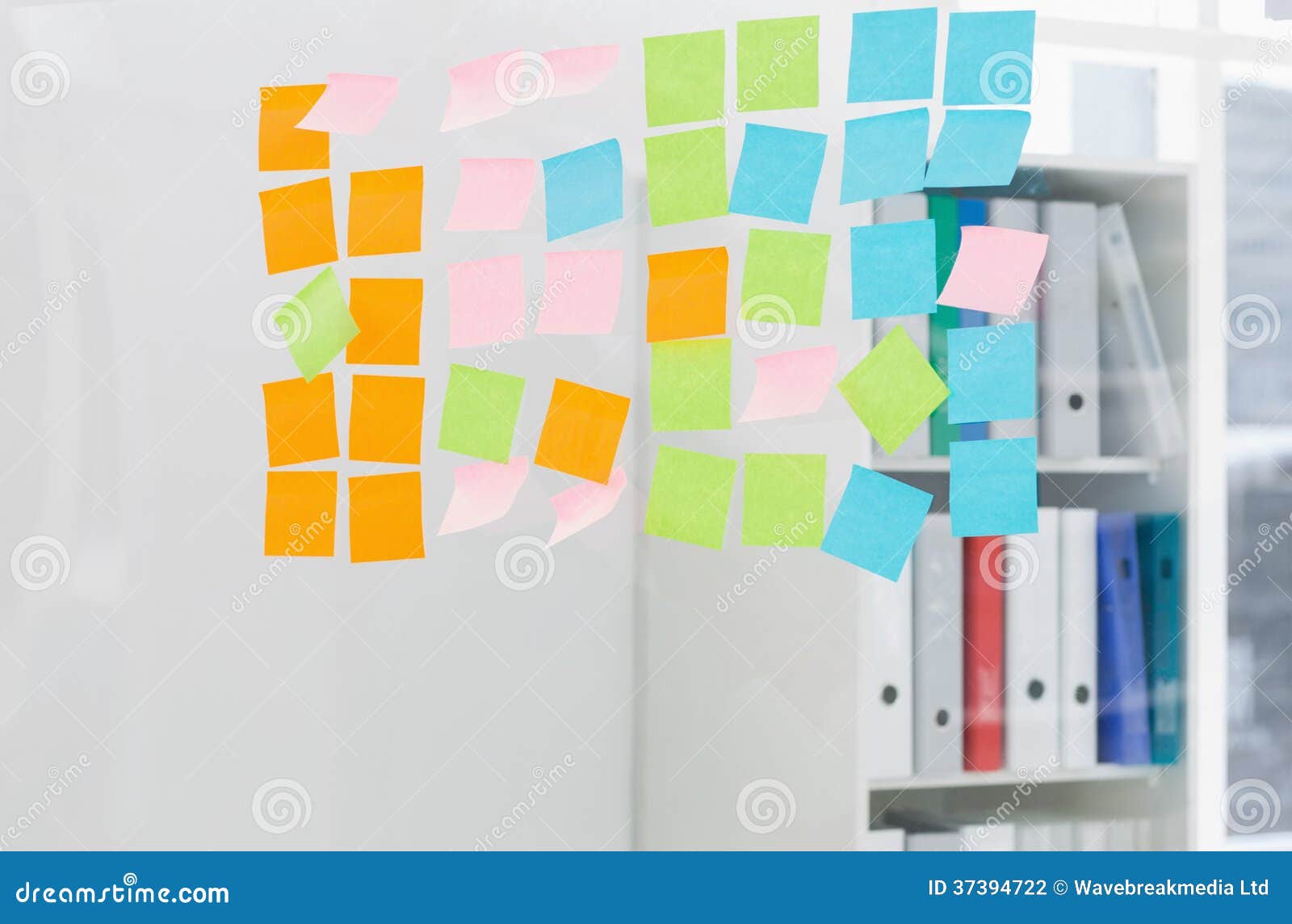 Closeup of Colorful Sticky Notes at Office Stock Photo - Image of ...