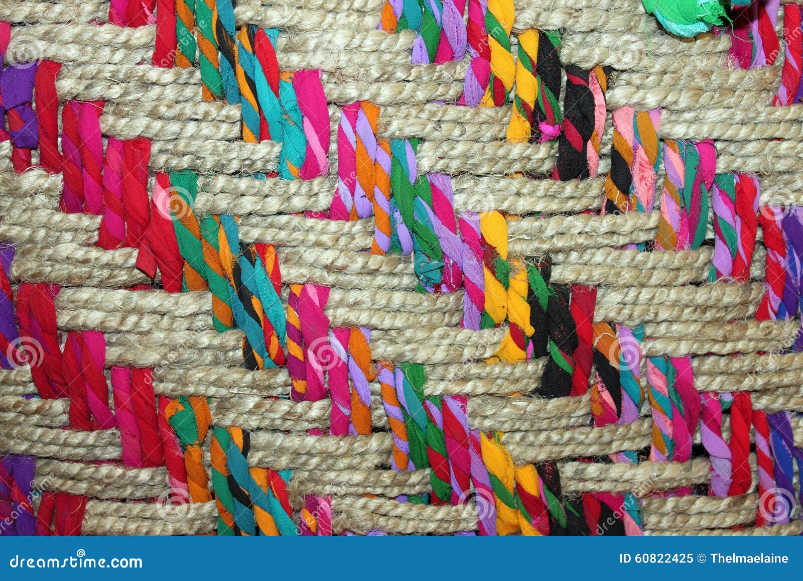 Closeup of a Colorful Woven Basket Stock Image - Image of closeup ...