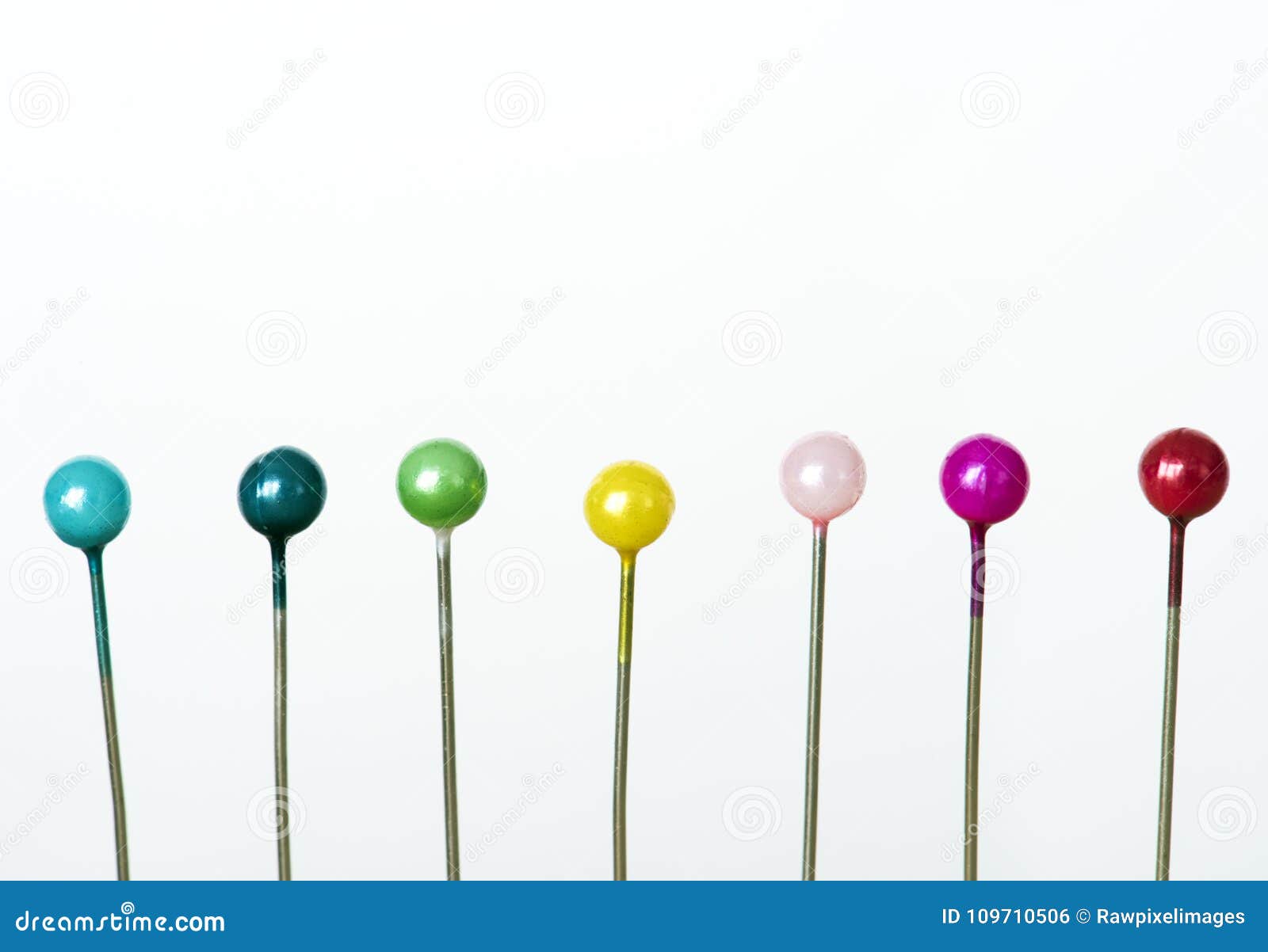 Closeup of Colourful Pins Isolated Stock Photo - Image of paper ...