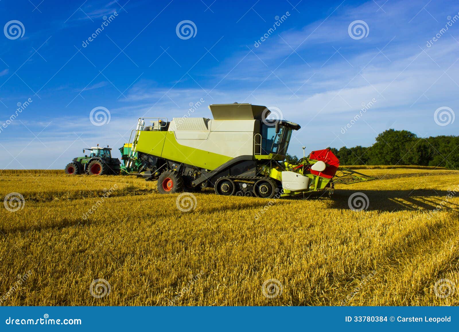 Closeup Combine with Caterpillar Drive 1 Stock Photo - Image of cabin ...