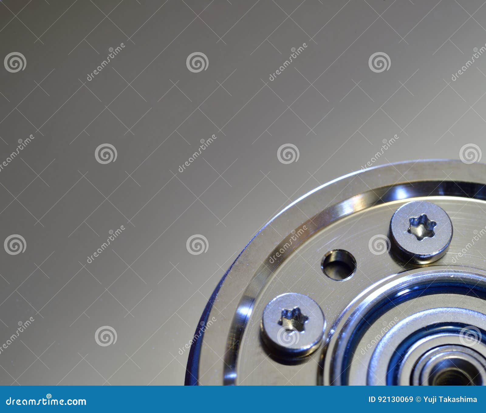 Closeup of Computer Hard Disk with Spindle Hub Stock Image - Image of ...