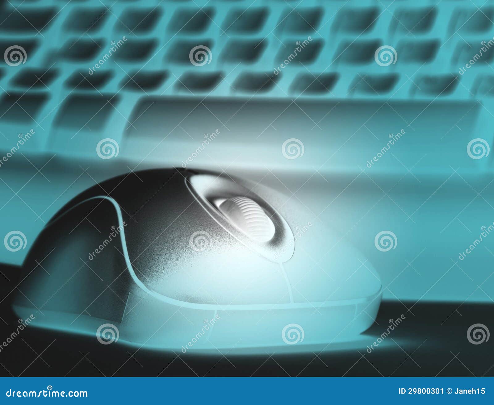 Cyan Colored Mouse and Keyboard Stock Image - Image of button ...
