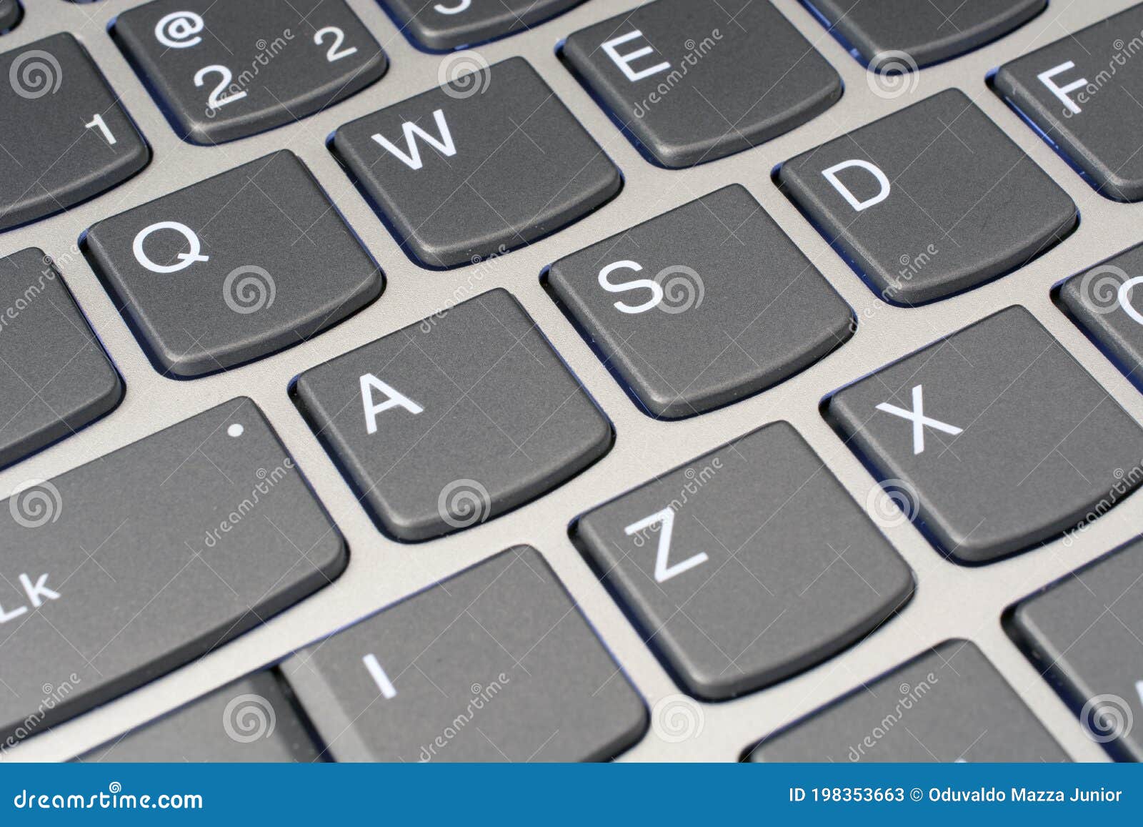 Closeup of a Computer Keyboard in Perspective Stock Image - Image of ...