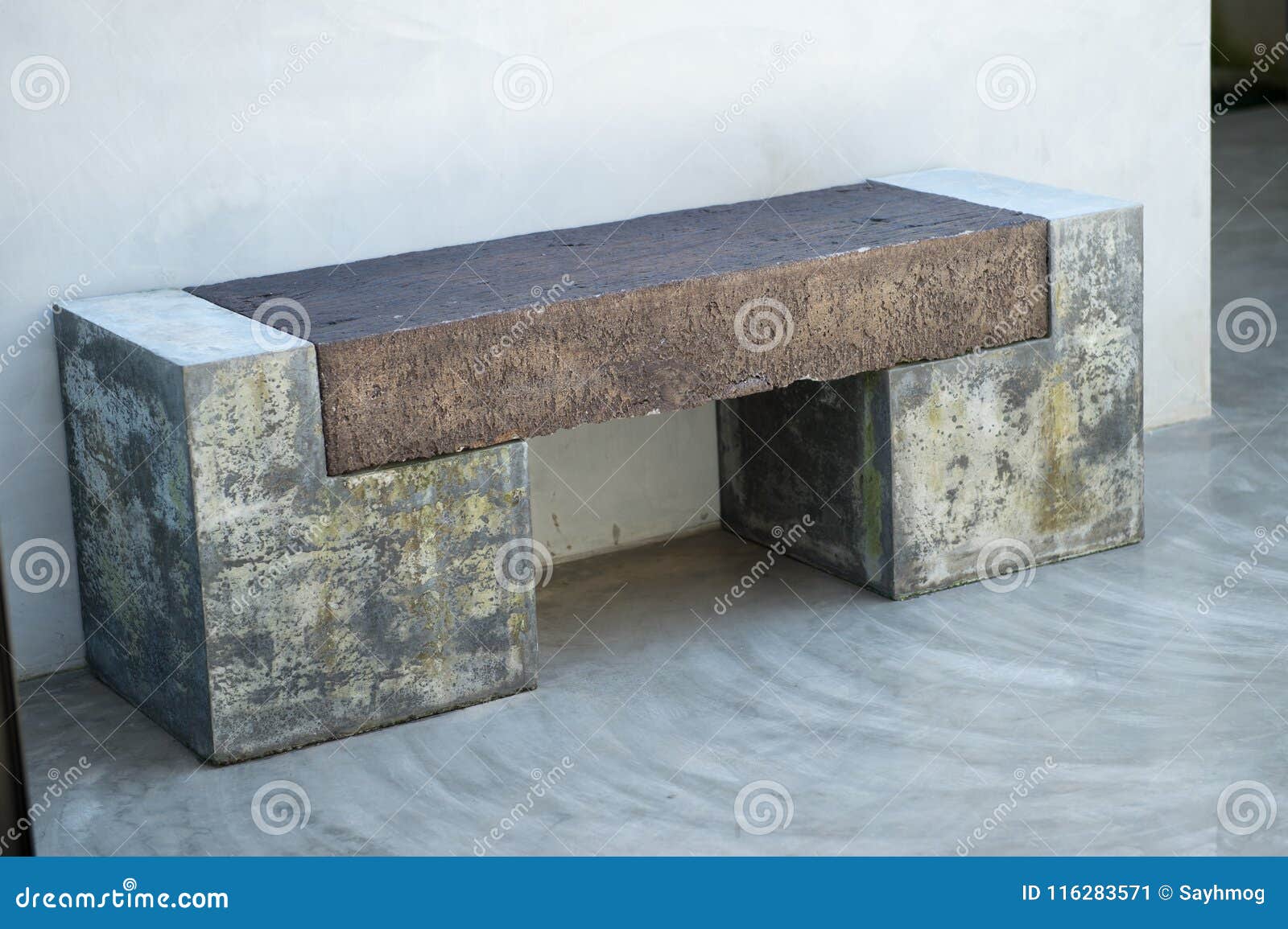 Closeup of Concrete Chair Design Stock Image - Image of closeup, design ...