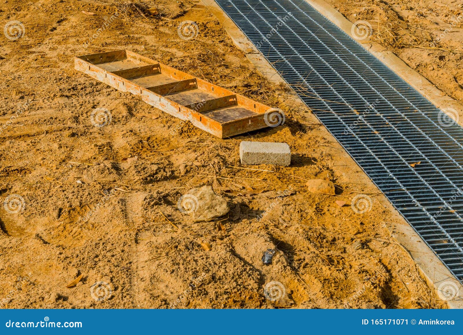 Concrete mold on ground stock image. Image of asia, floor - 165171071