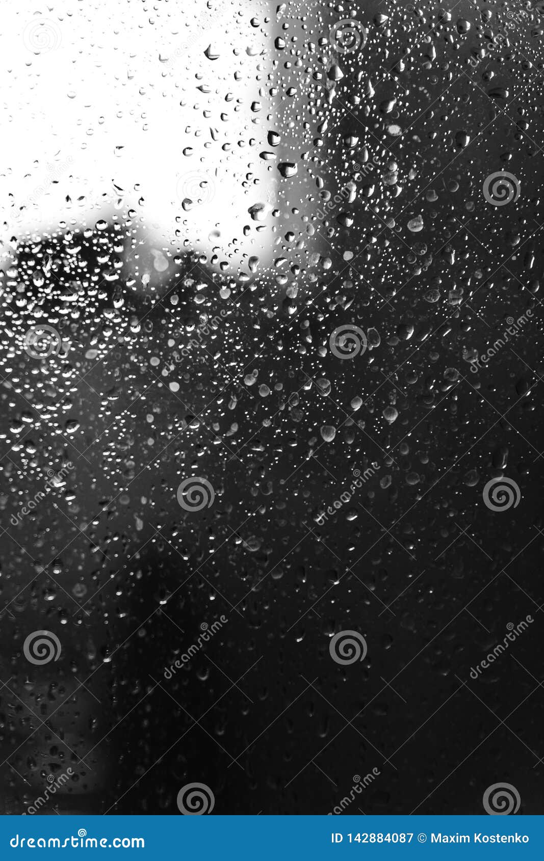 Closeup of Condensation Patterns on Glass Window, Water Droplets with ...