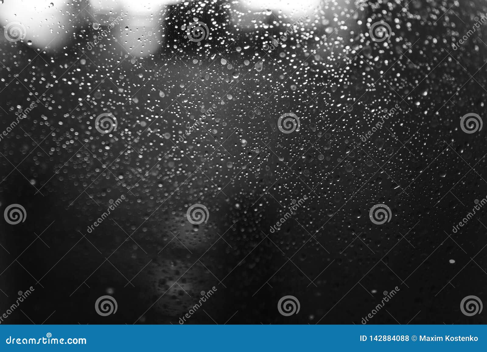 Closeup of Condensation Patterns on Glass Window, Water Droplets with ...