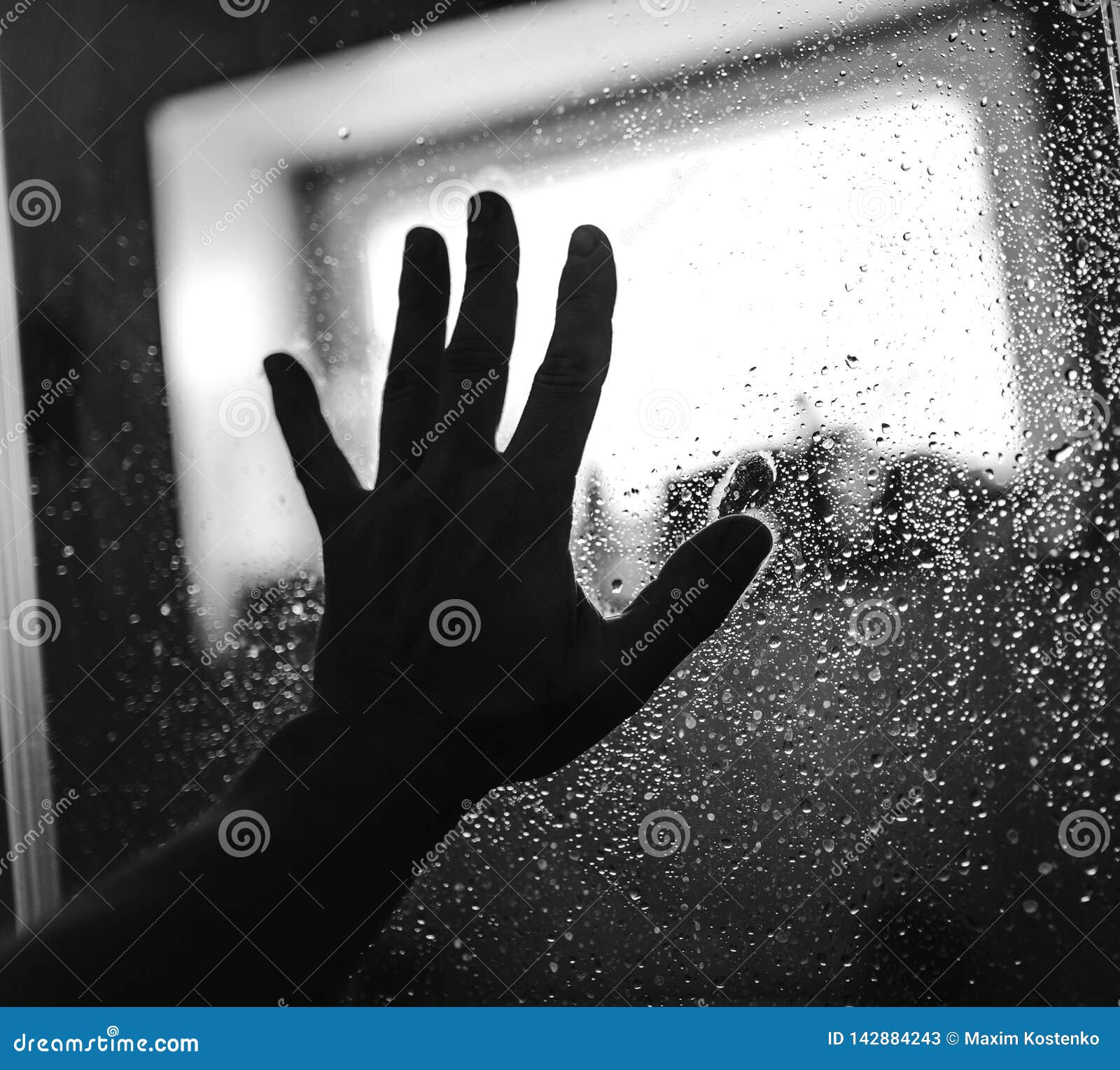 Closeup of Condensation Patterns on Glass Window, Water Droplets with ...