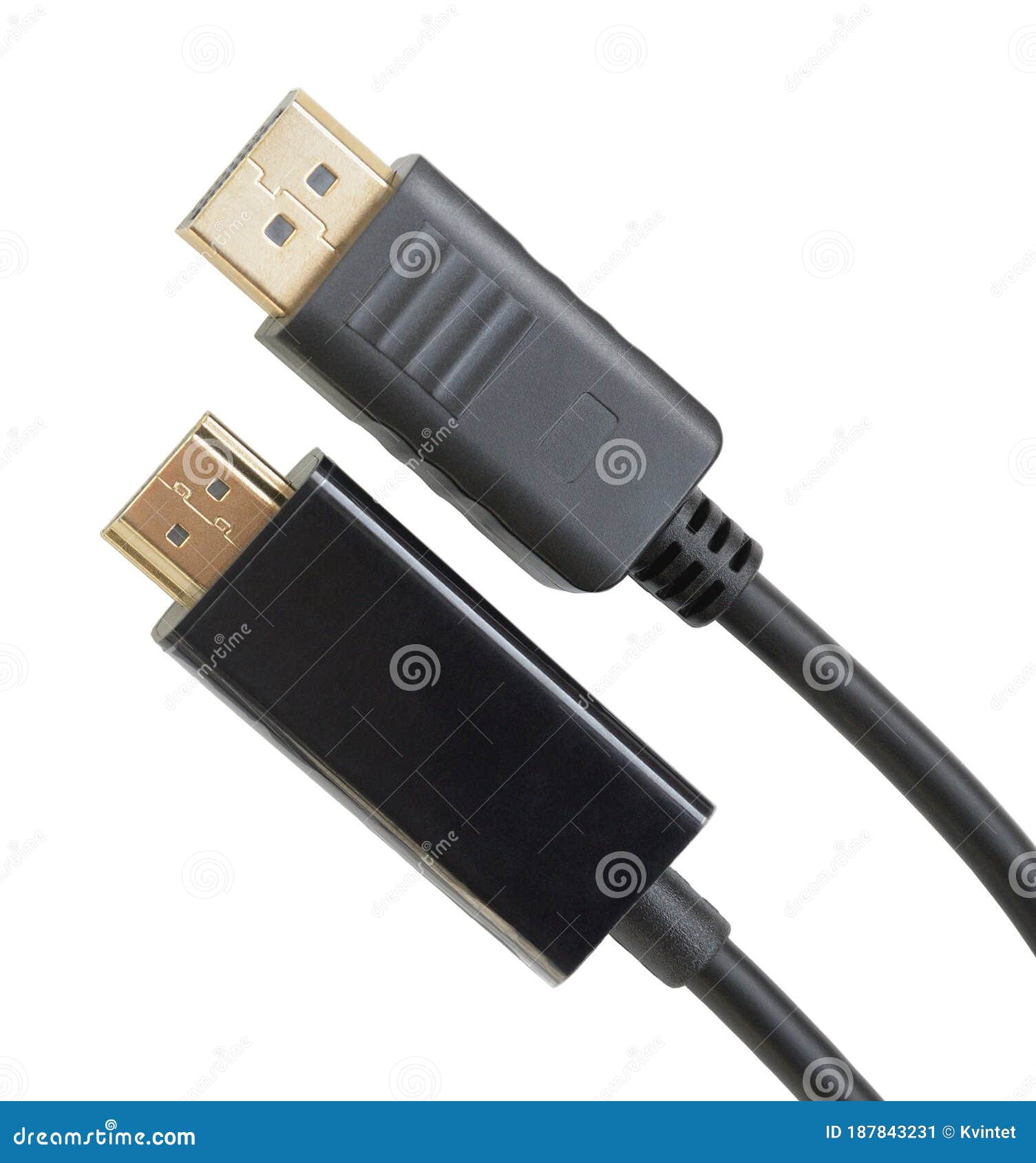 Closeup Connectors Display Port HDMI Isolated Stock Image - Image of ...