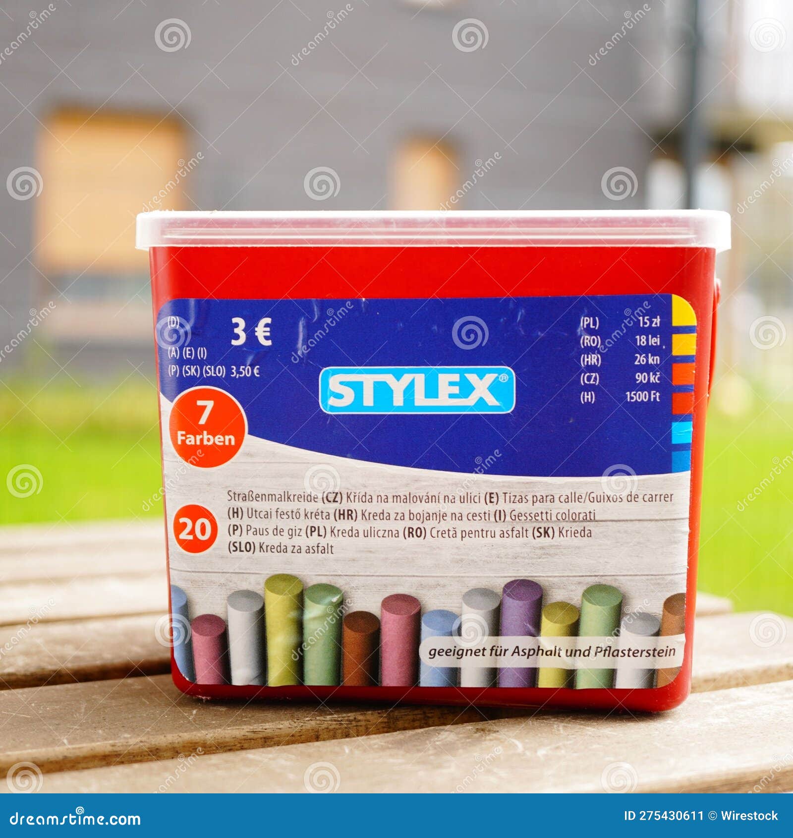A Closeup of a Container with Colorful Chalks Editorial Photo ...