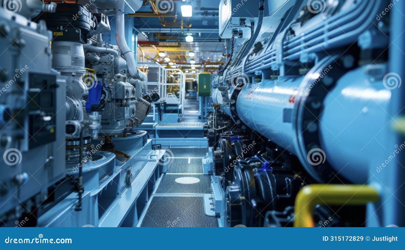 A Closeup of the Container Ships Engine Room Showcases New Technologies ...