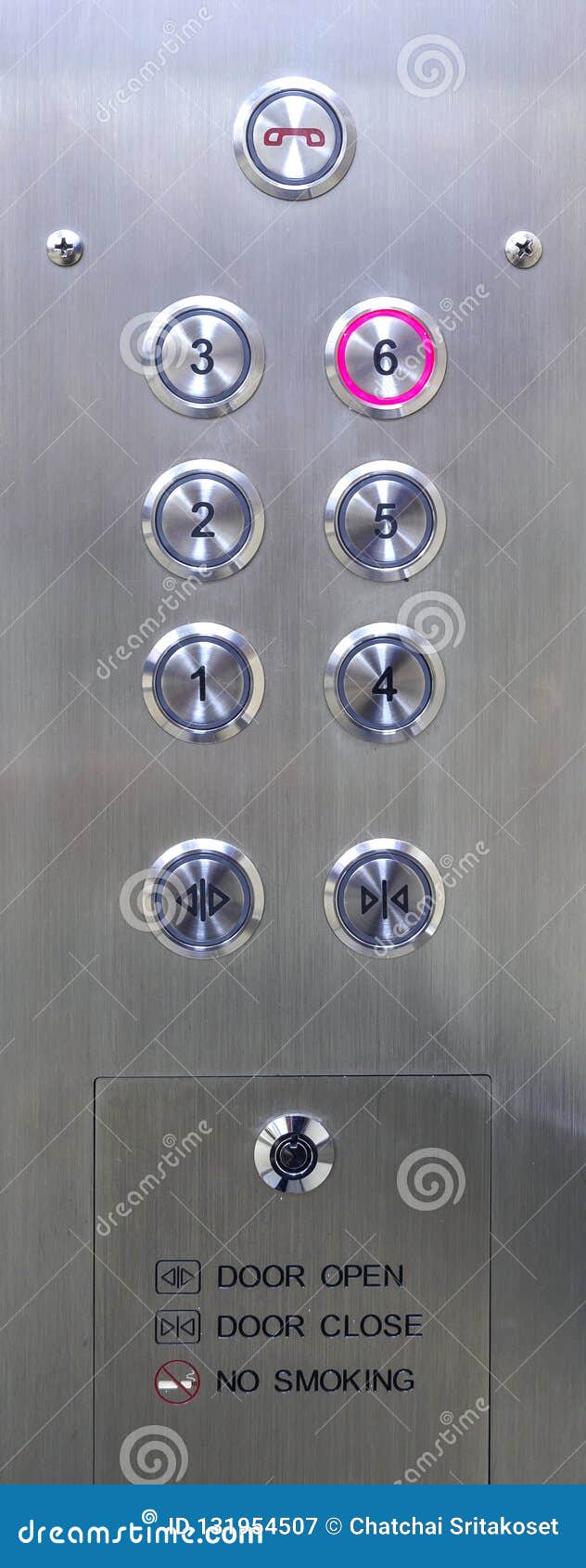 Closeup of a Control Panel with Buttons in the Elevator Stock Image ...