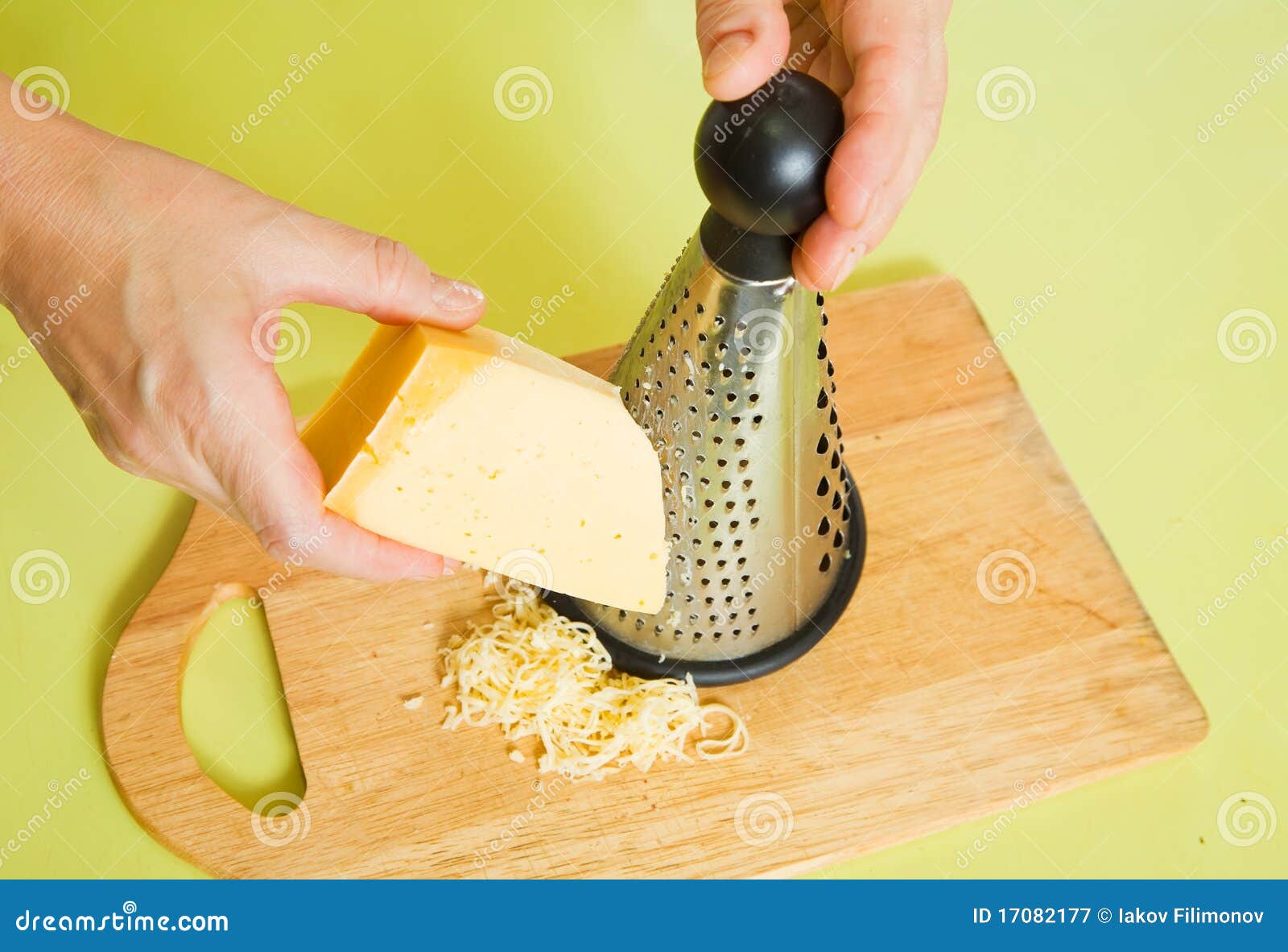 Closeup of Cook Grating Cheese Stock Image - Image of products, closeup ...