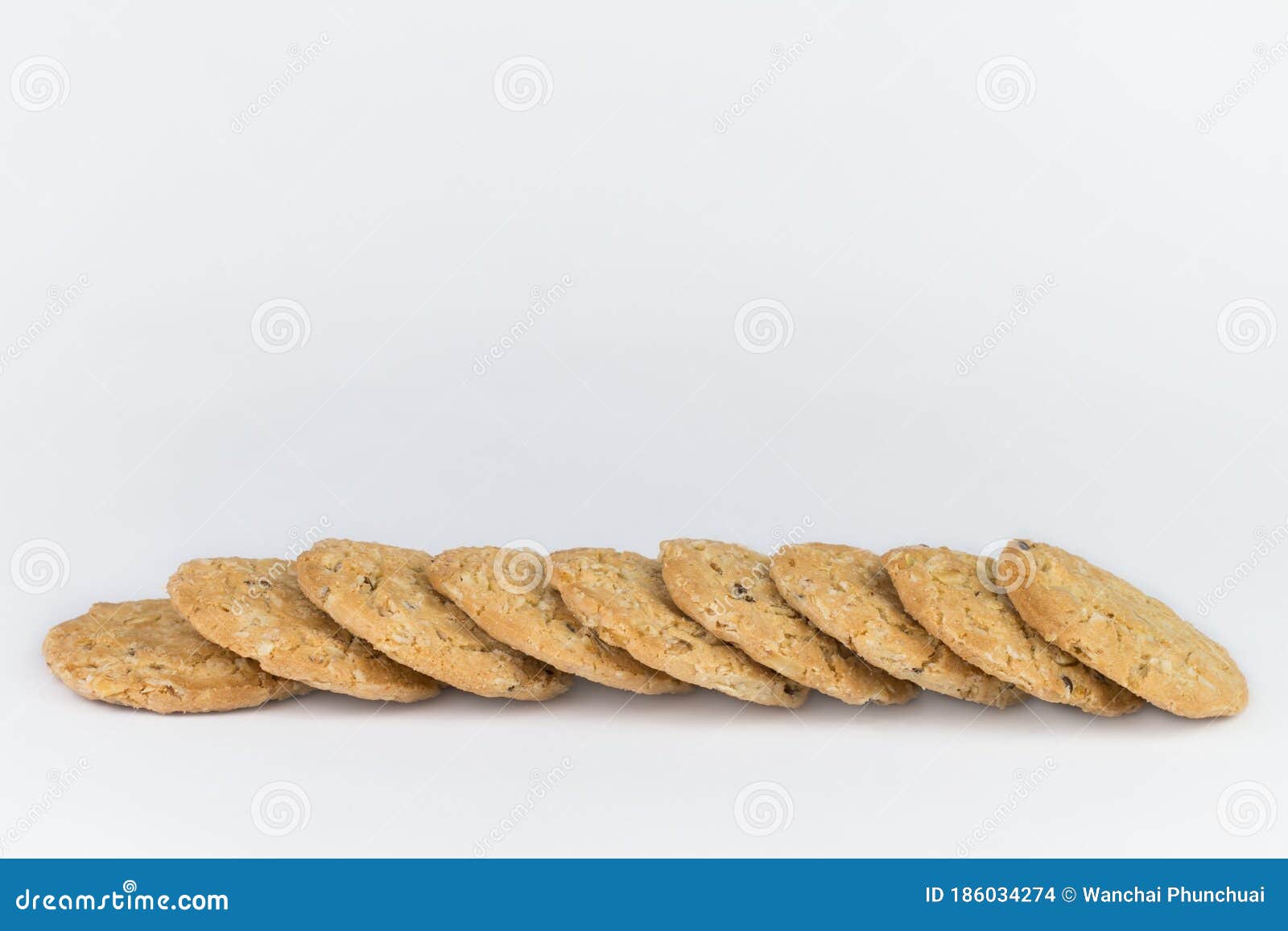 Closeup Cookies are Arranged in Multiple Pieces, Stacked Together, and ...