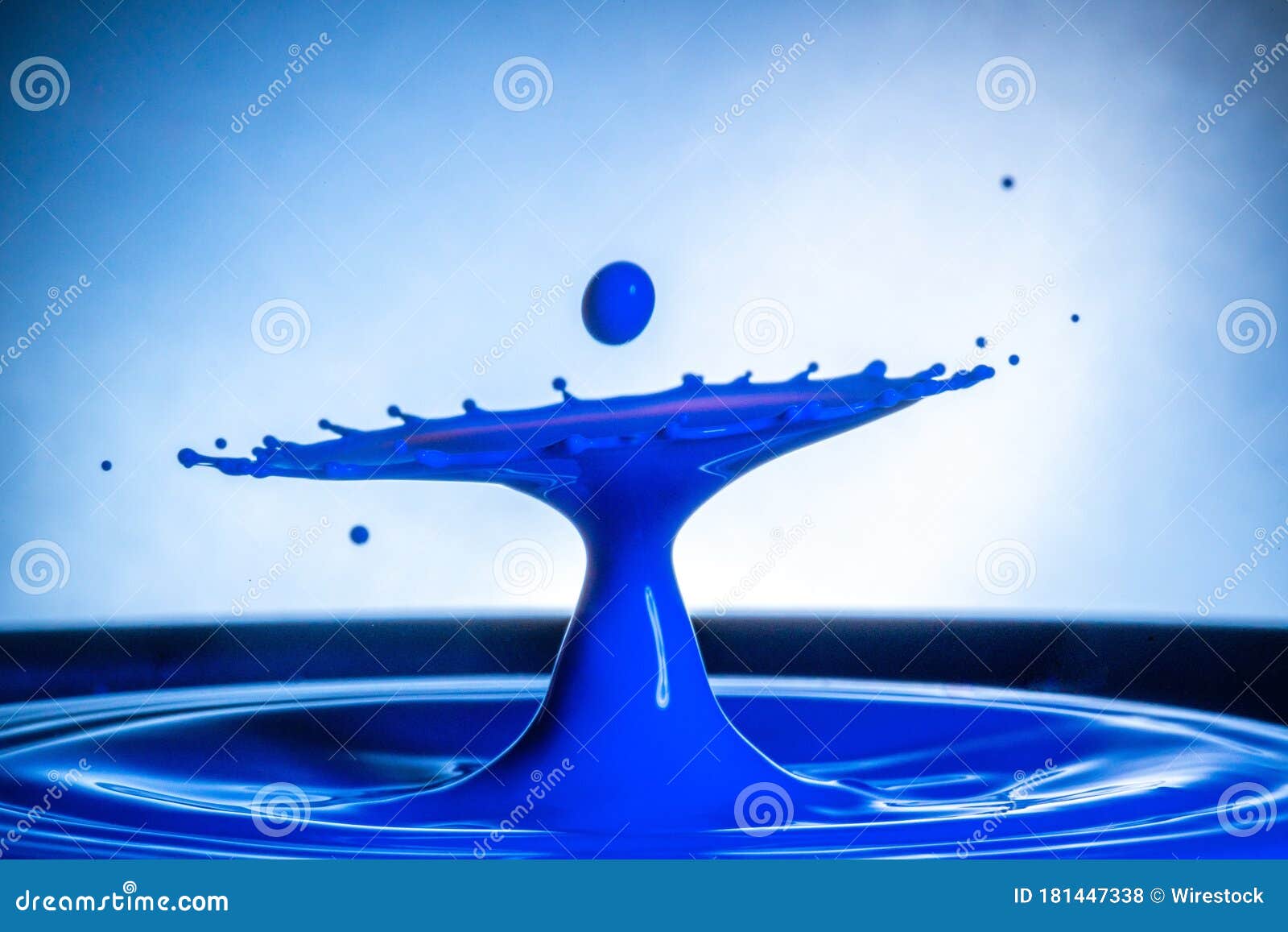 Closeup of a Cool Blue Water Splash Against a Blurred Background ...