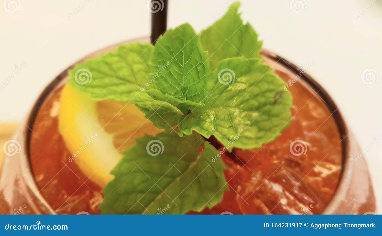 Closeup cool ice lemon tea stock image. Image of closeup - 164231917