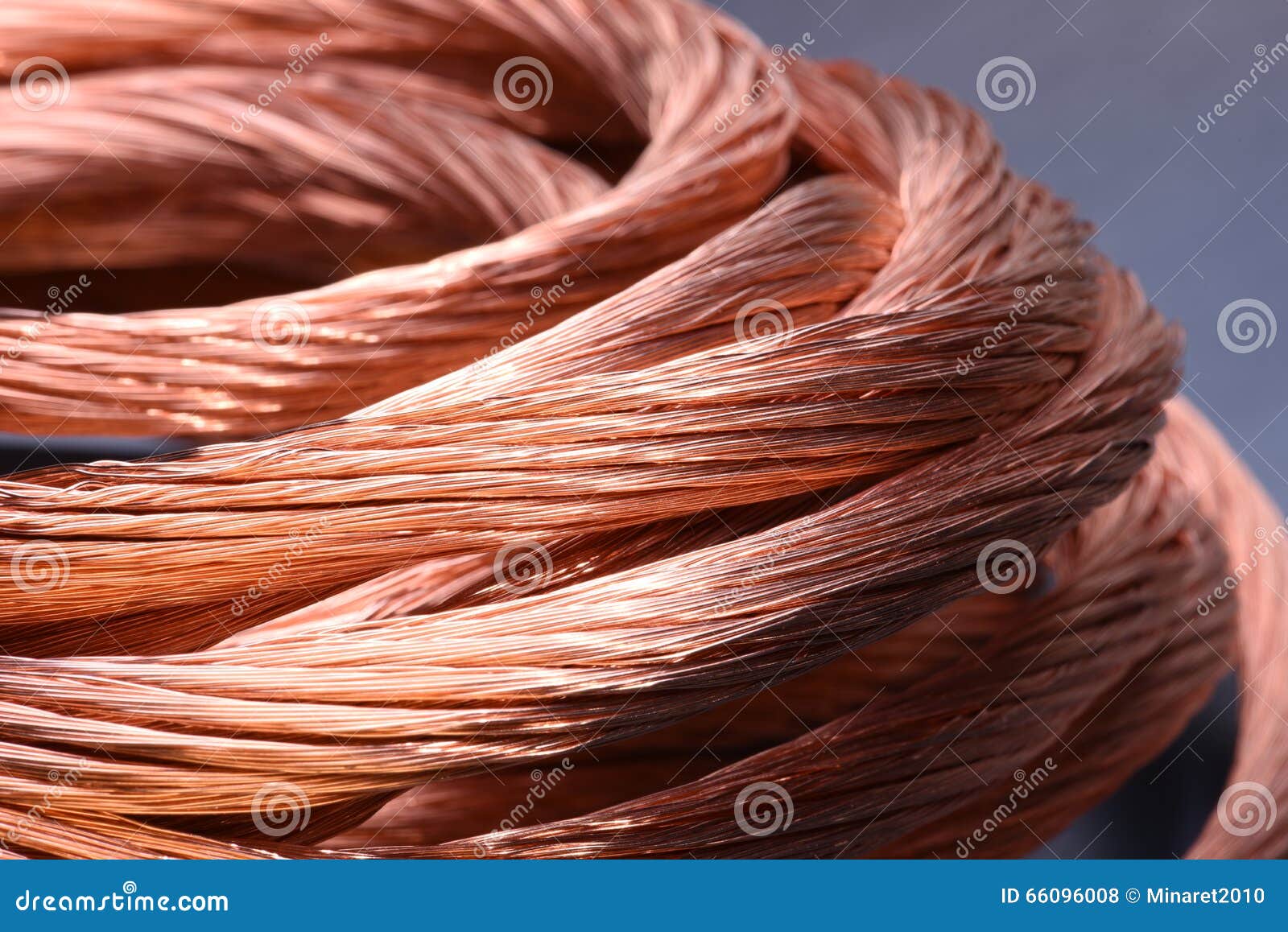 Closeup of Copper Wire, Concept of Industry Development Stock Photo ...