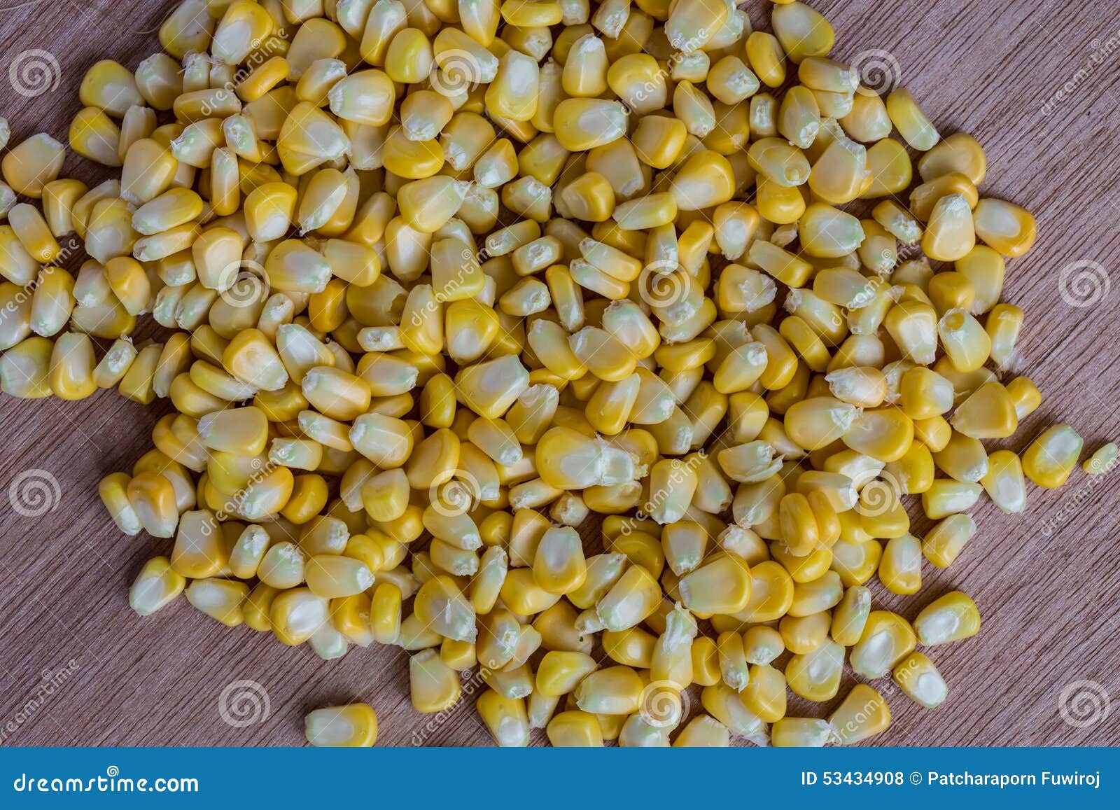 Closeup Corn Grains on Wood Background Stock Photo - Image of organic ...