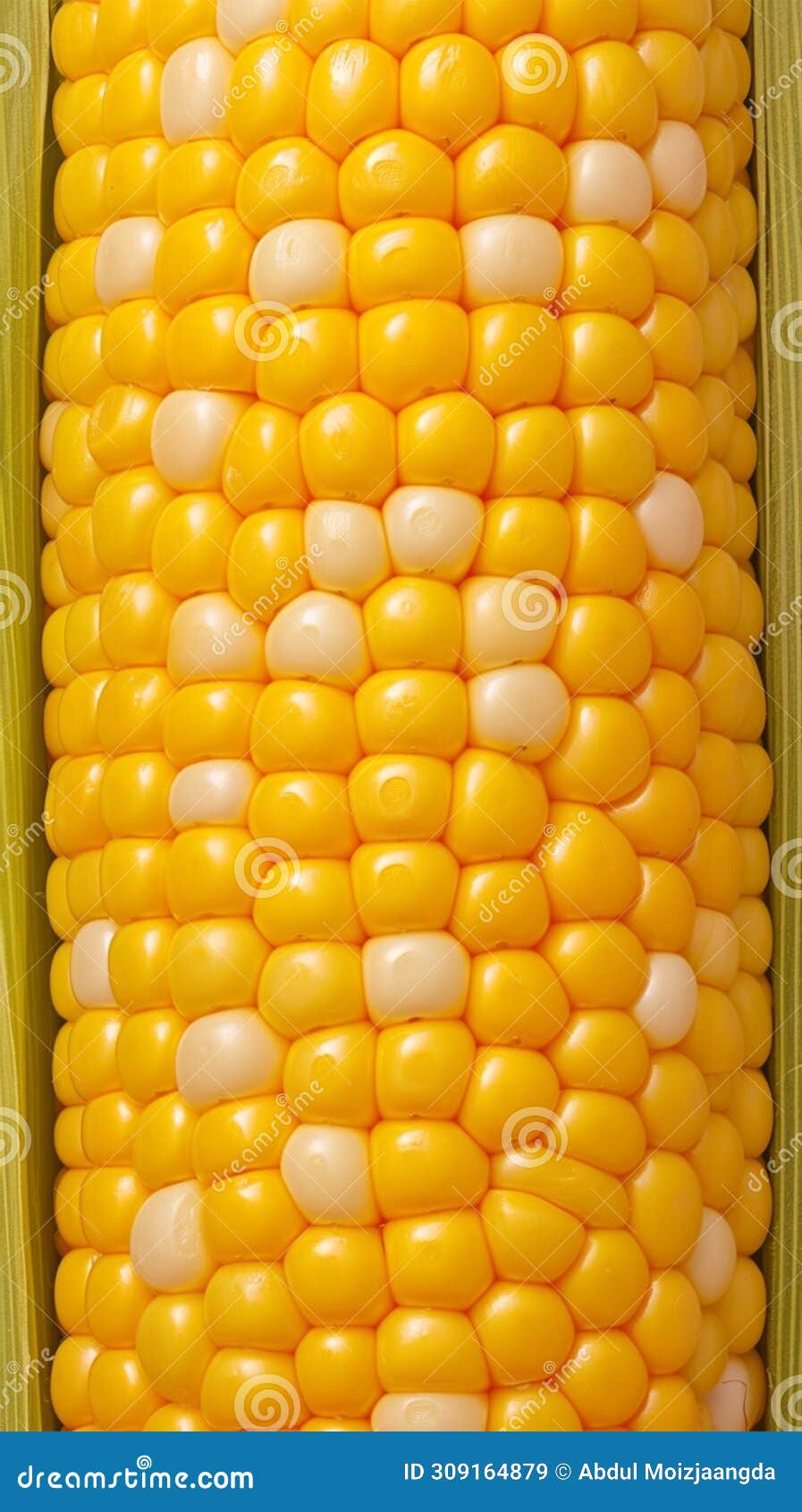 Closeup of Corn Kernels in a Row on Fresh Cobs Stock Illustration ...