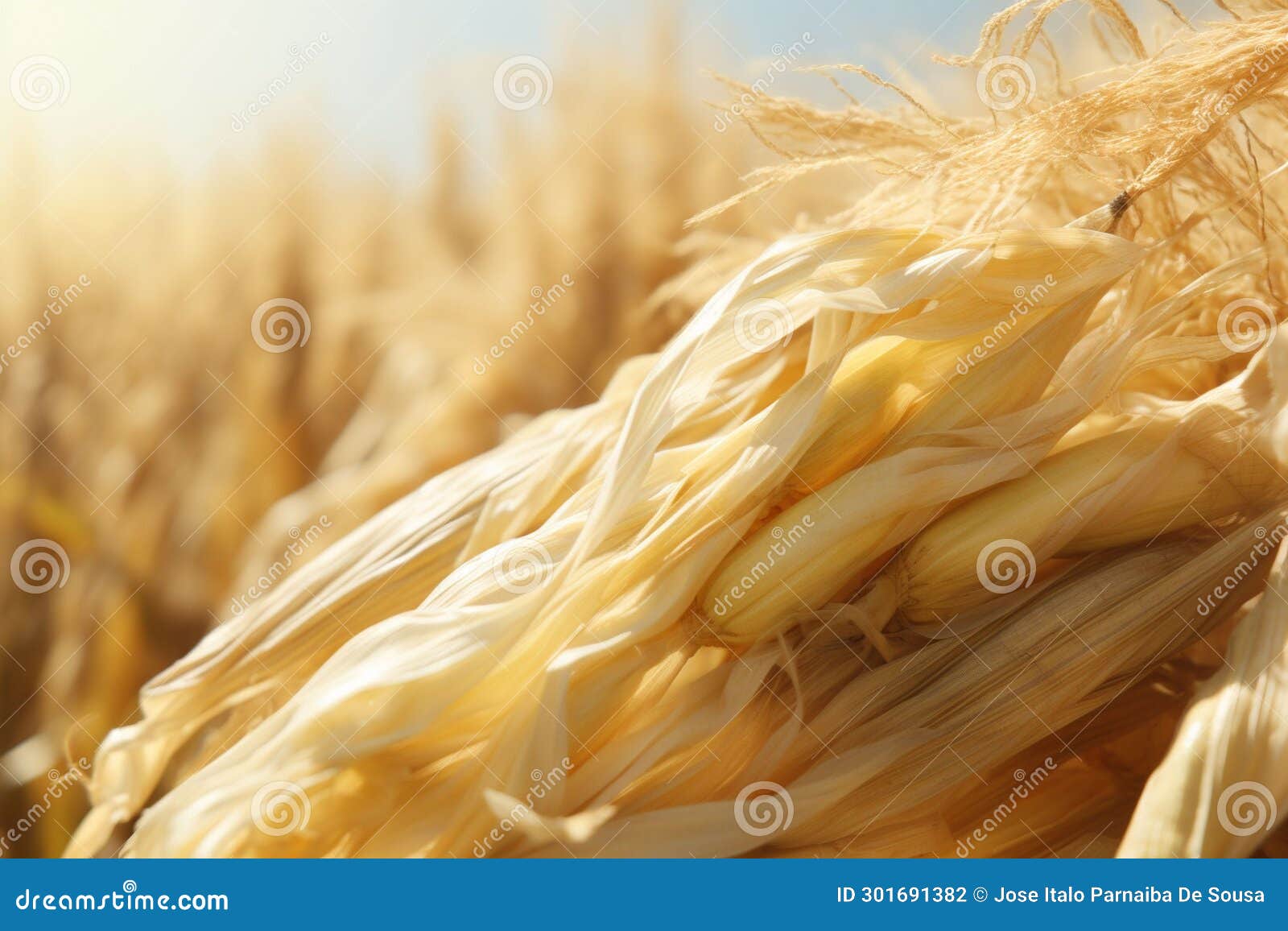Closeup of Corn Silk Blowing in the Wind a Stock Illustration ...