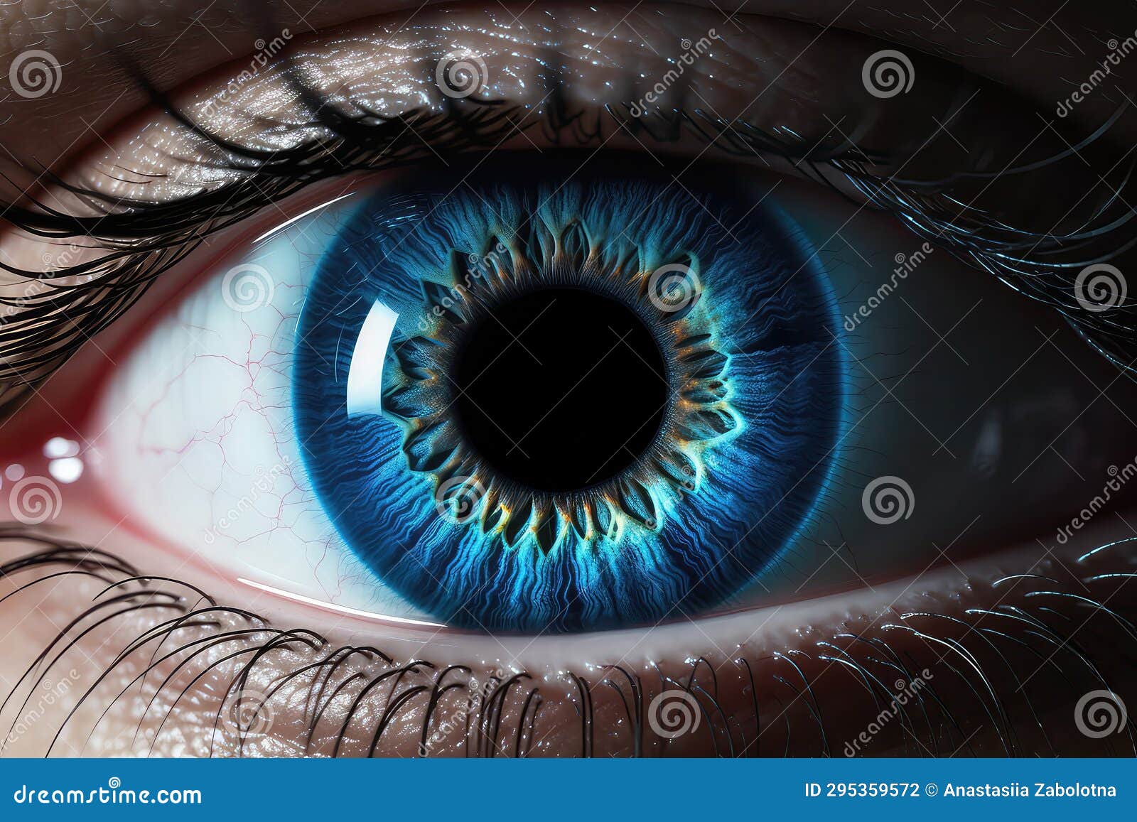 Closeup of Cosmic Human Eyes Stock Illustration - Illustration of ...