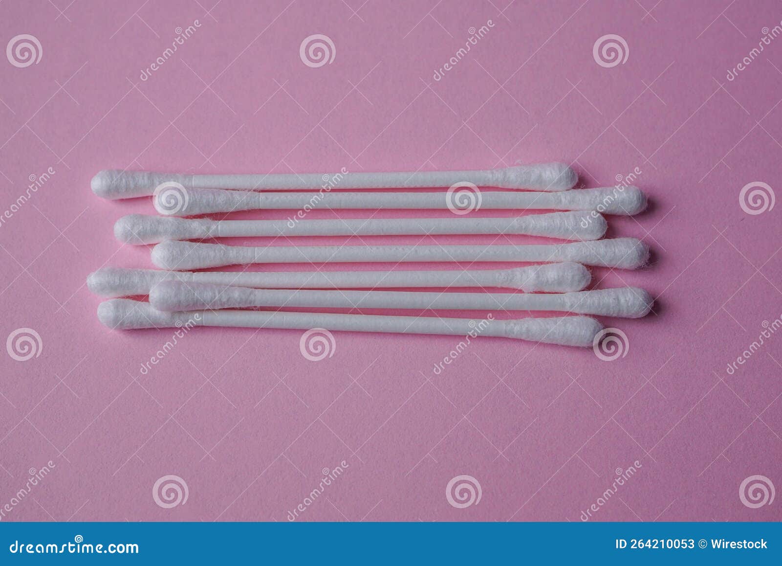 Closeup of Cotton Swabs on the Pink Background Stock Image - Image of ...