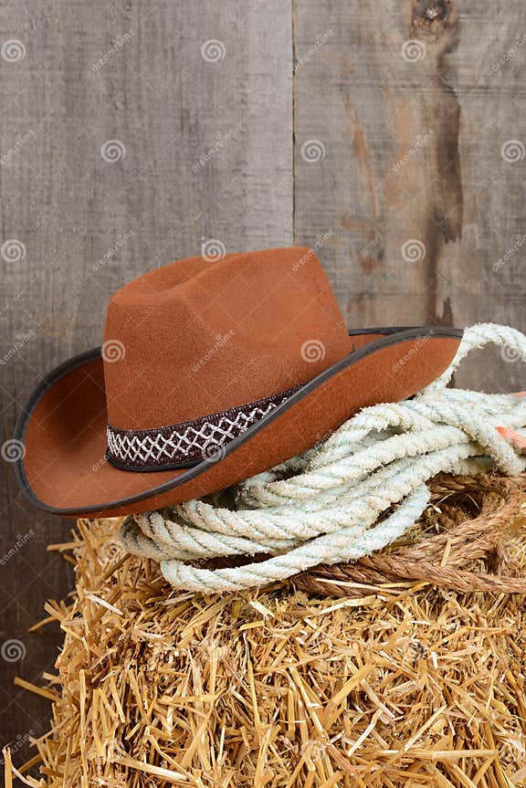 Closeup Cowboy Hat and Ropes Stock Image - Image of closeup, string ...