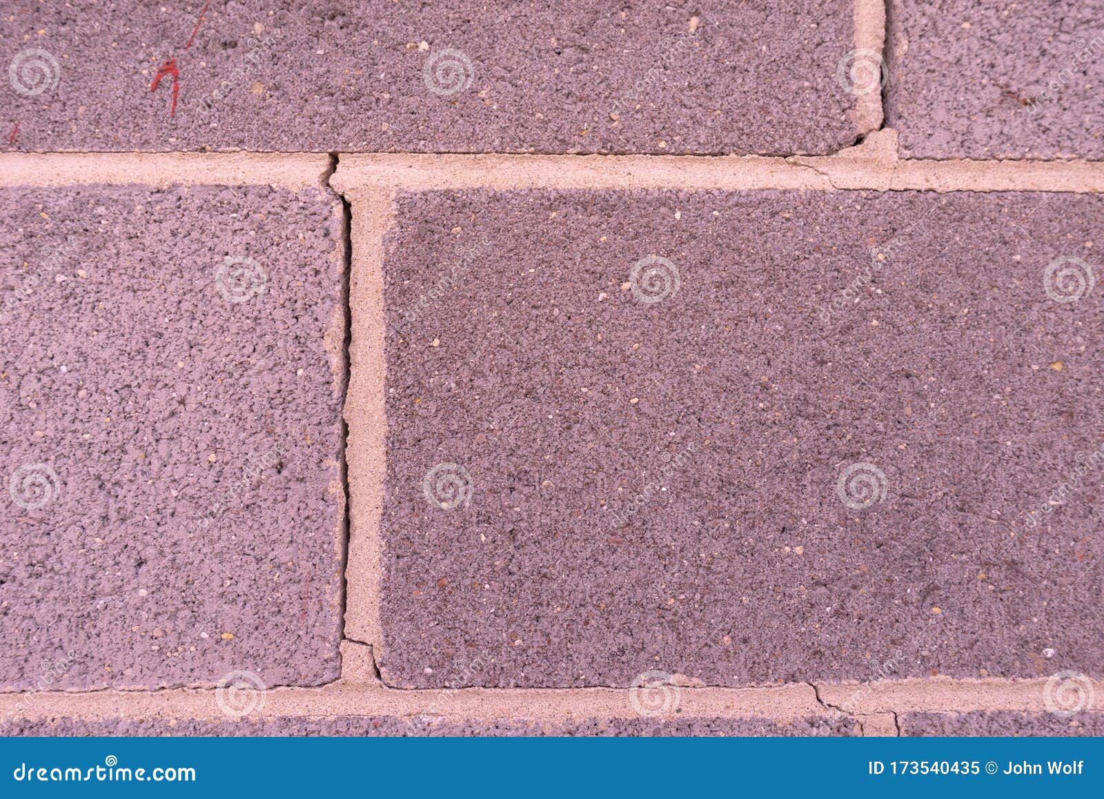 Closeup of a Crack in a Concrete Bloack Wall Stock Image - Image of ...