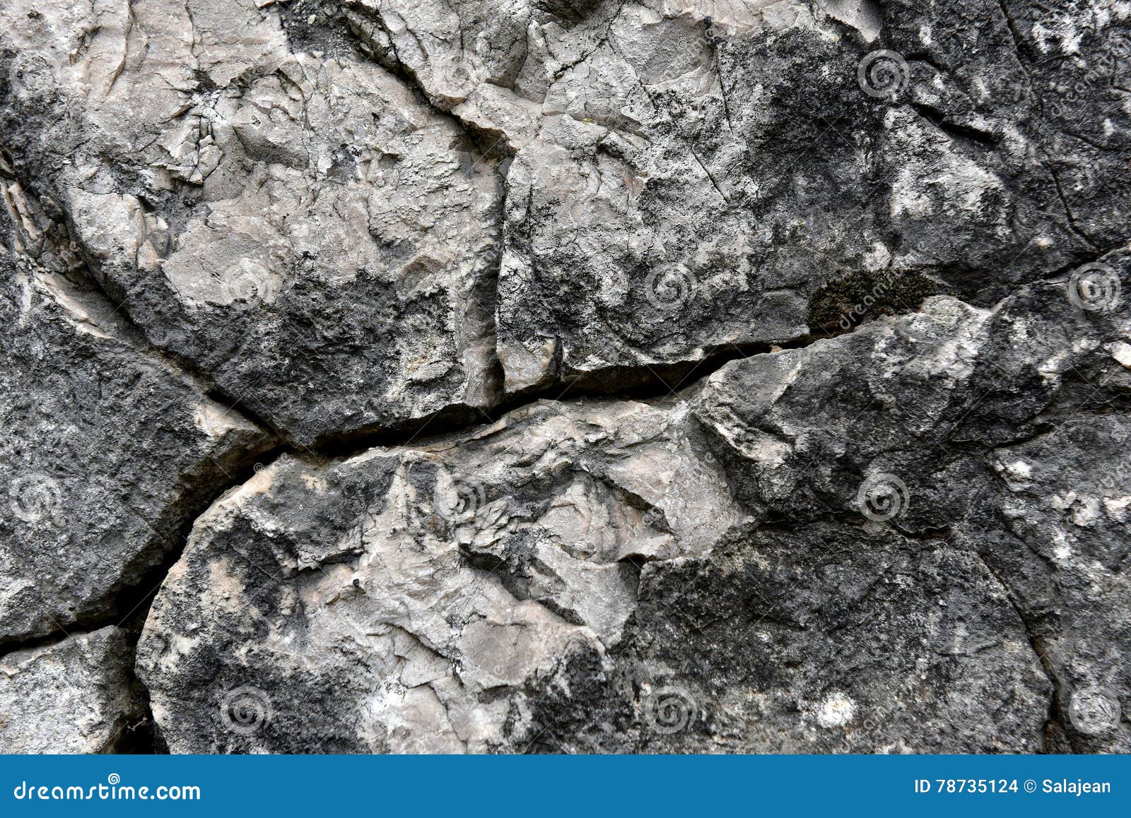 Closeup of a Cracked Limestone Surface Stock Photo - Image of detail ...