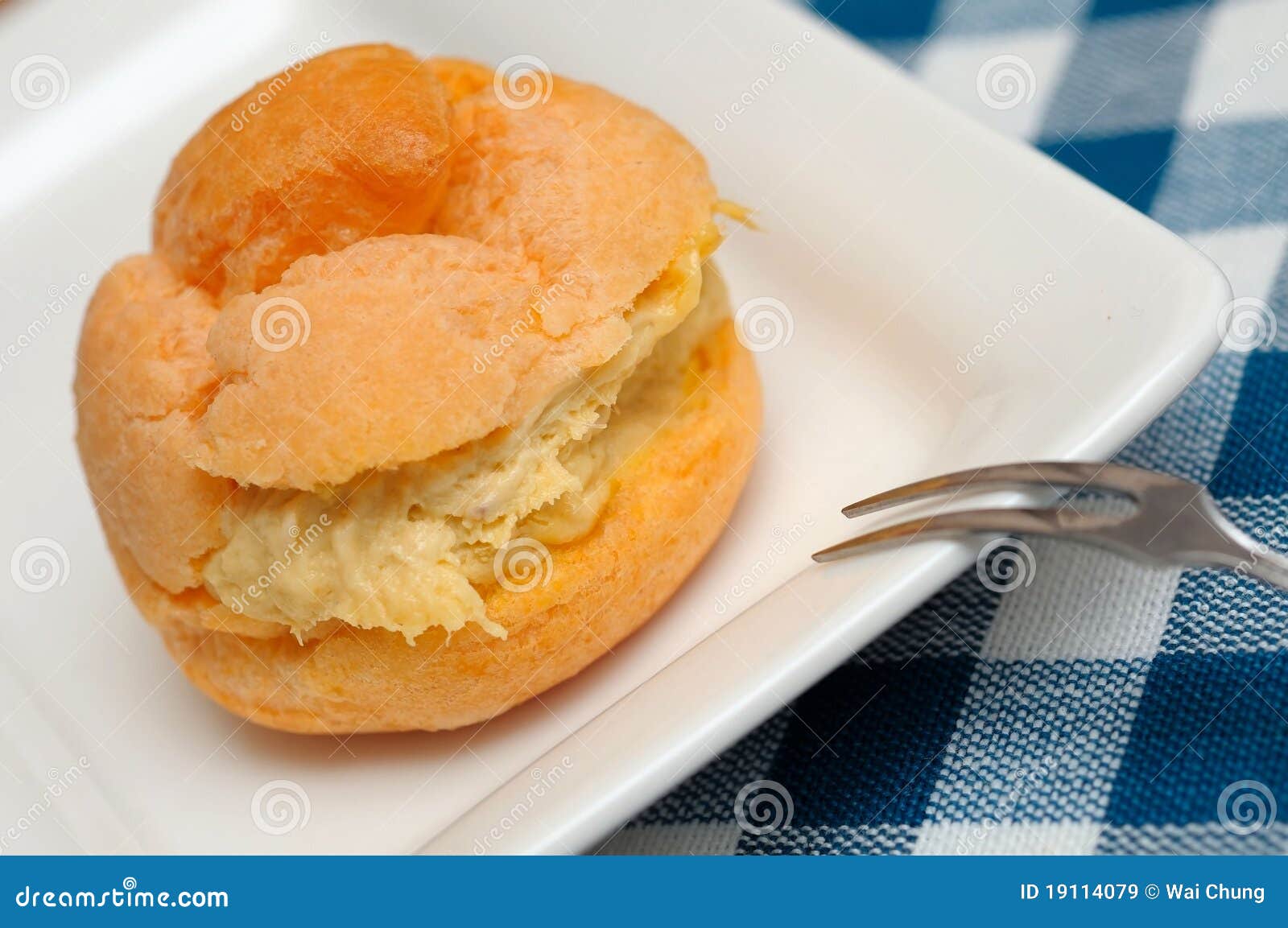 Closeup of cream puff stock image. Image of fresh, small - 19114079
