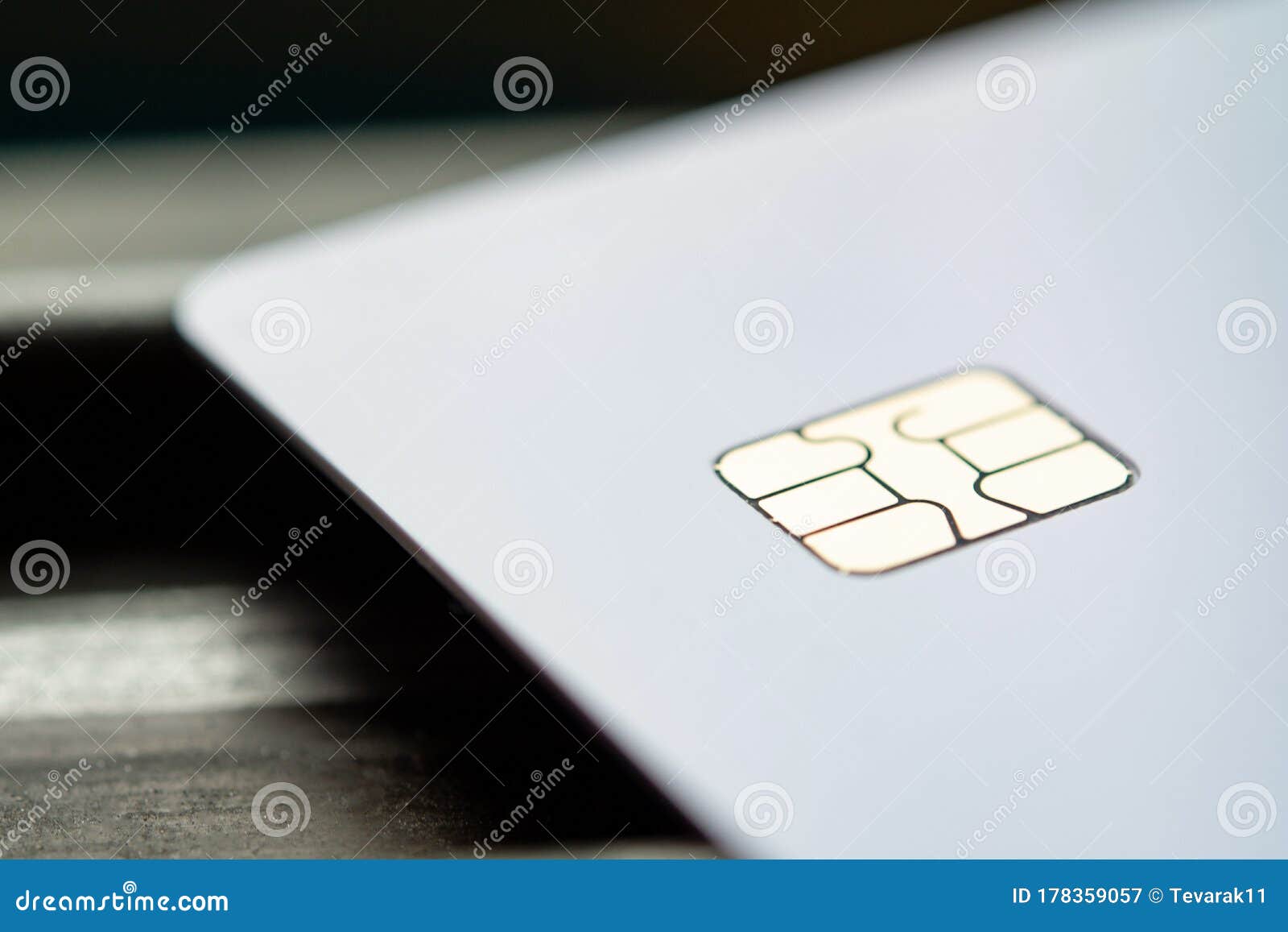 Closeup of Credit Card Micro Chip Stock Image - Image of credit ...