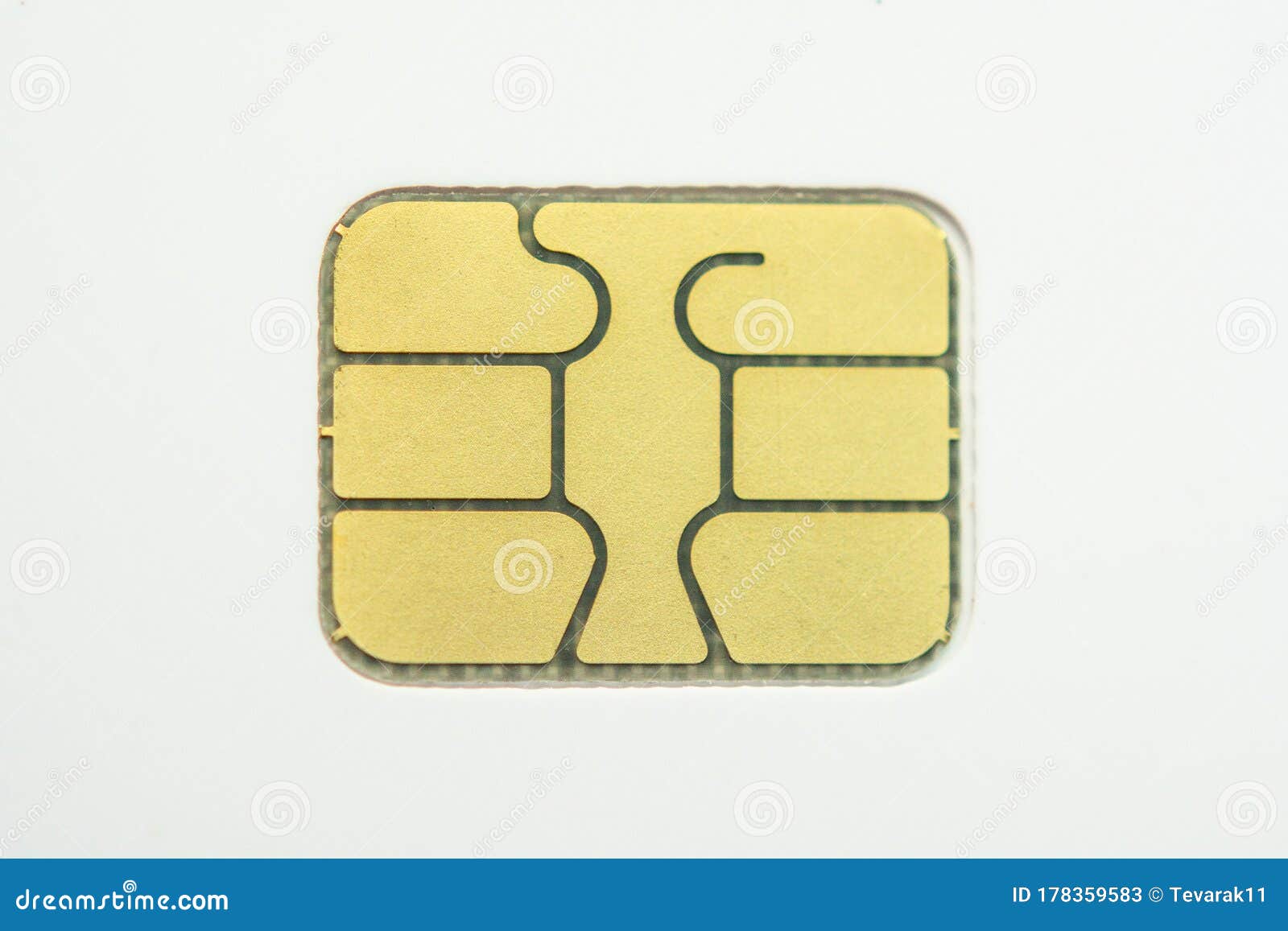 Closeup of Credit Card Micro Chip Stock Image - Image of computer ...