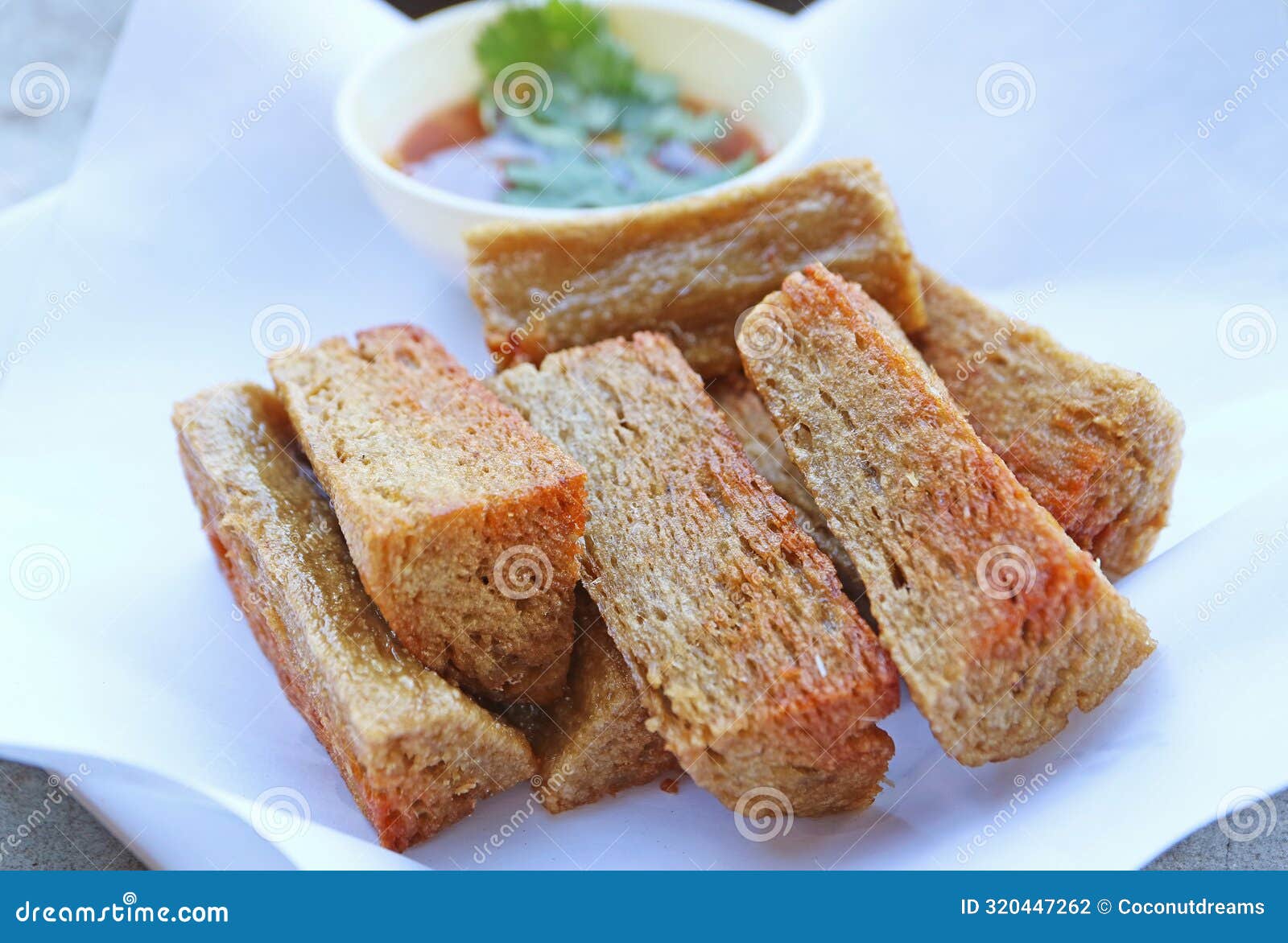 Closeup of Crispy and Chewy Deep Fried Fish Crackers Stock Photo ...