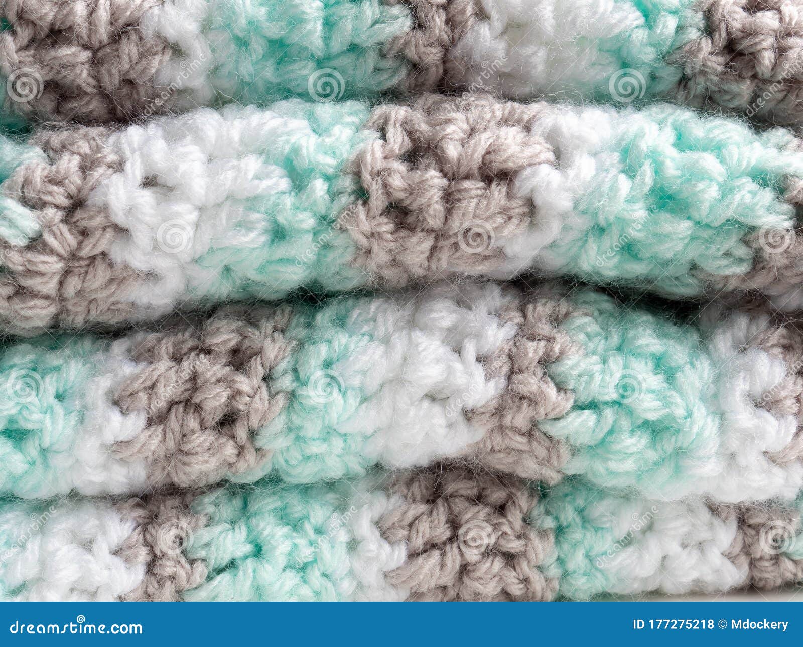 Handmade Folded Crochet Pattern Up Close Stock Photo - Image of yarn ...