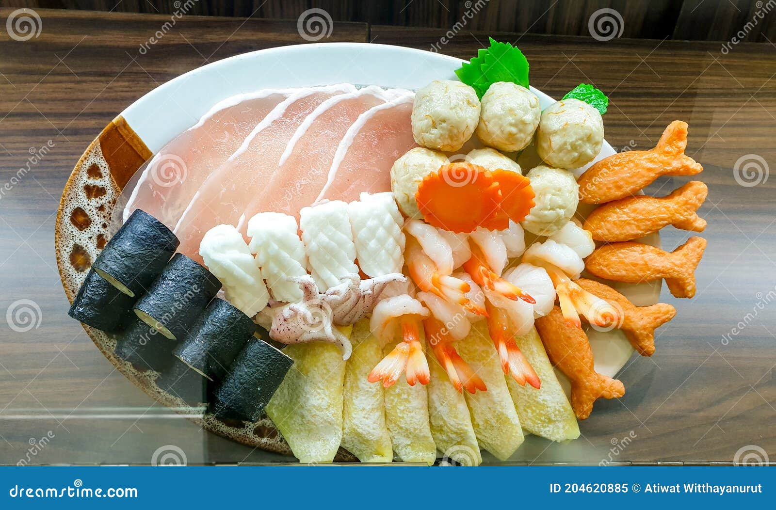 Variety Seafood Display in Showcase of Restaurant Stock Image - Image ...