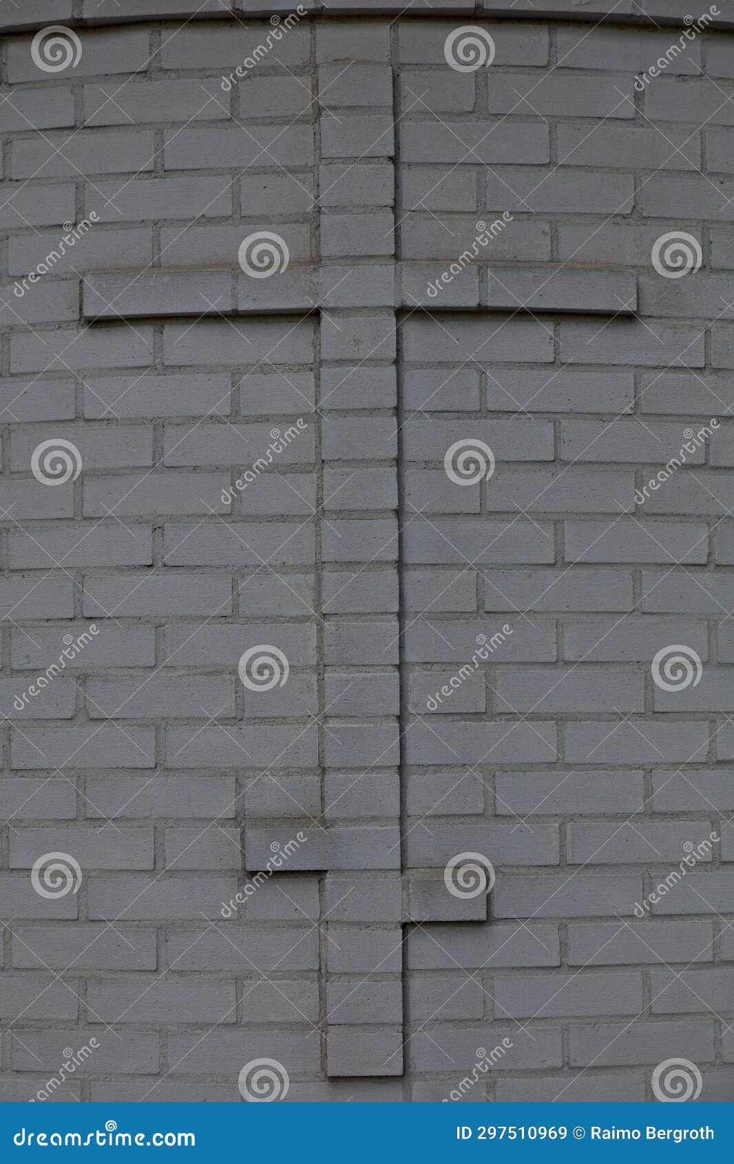 Brick cross. stock image. Image of structure, white - 297510969