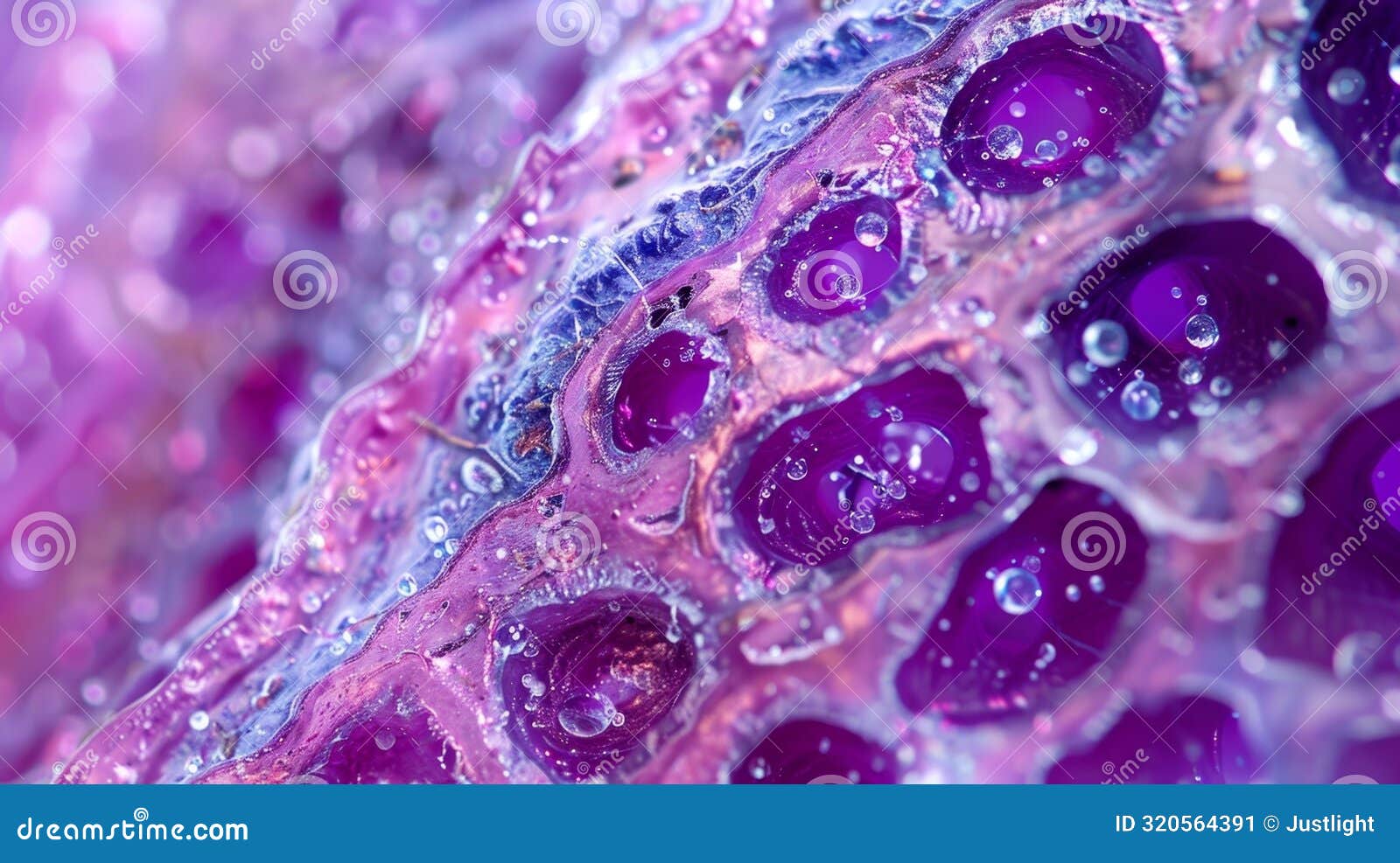 A Closeup of a Cross Section of a Tissue Showcasing the Degranulation ...