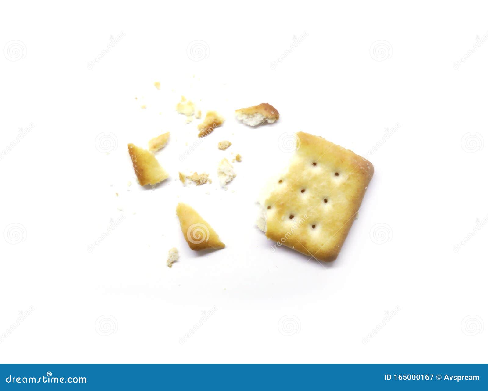 Closeup Crushed Biscuits Isolated on White Background Stock Image ...
