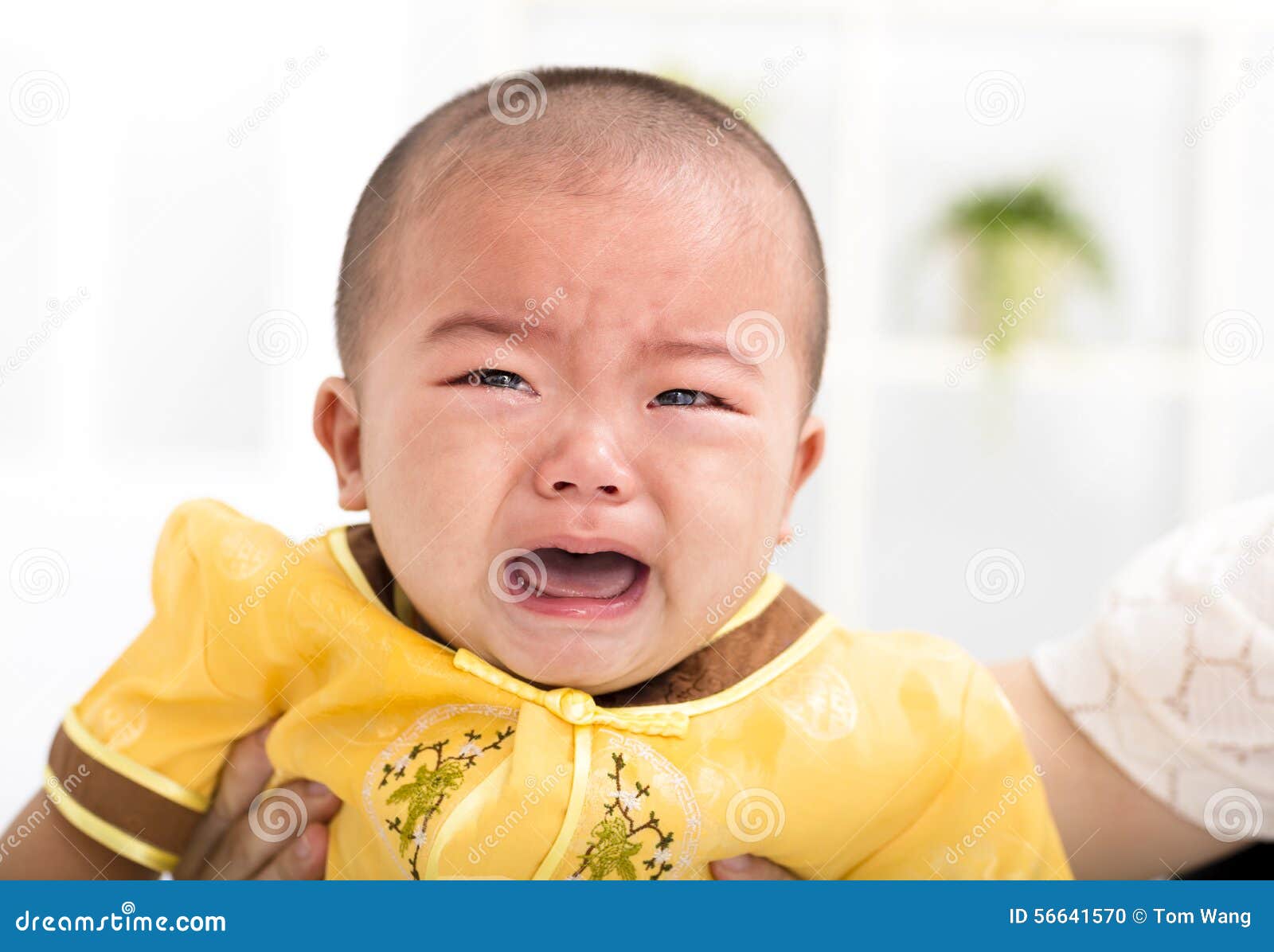 Closeup crying asian baby stock photo. Image of emotion - 56641570
