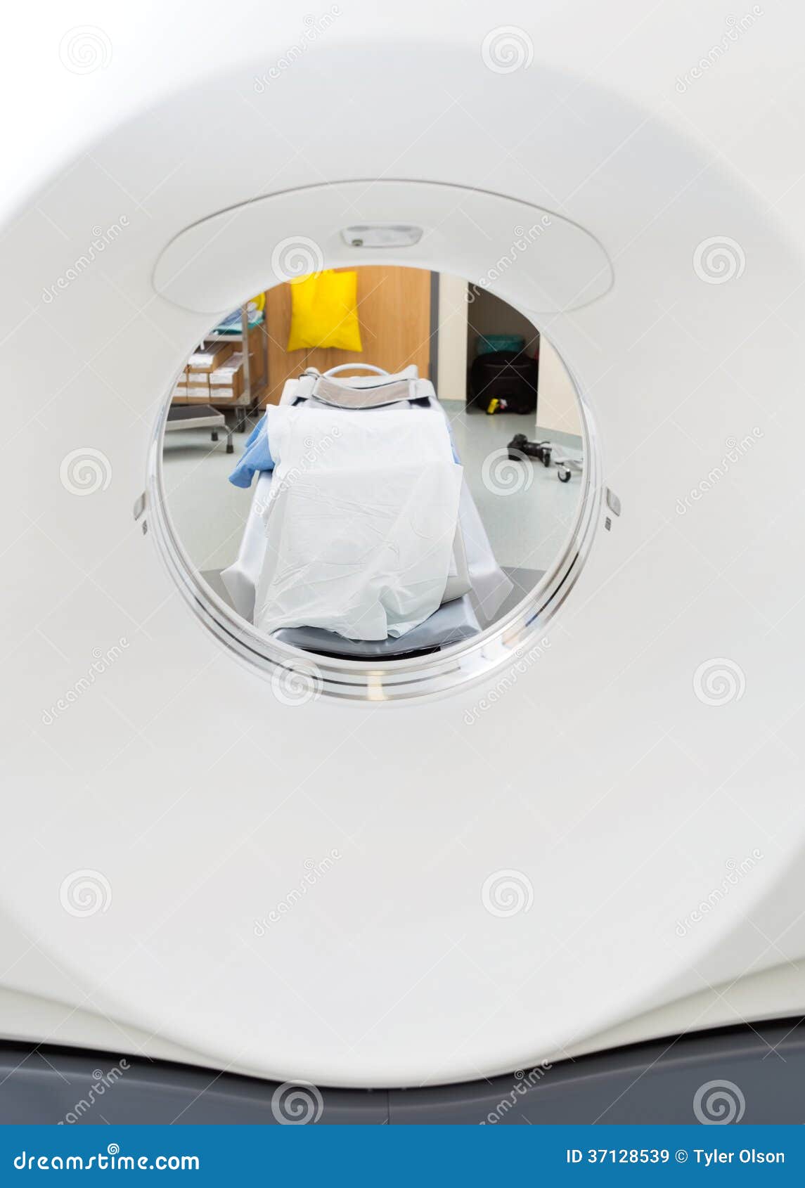 Closeup of CT Scan Machine stock image. Image of empty - 37128539