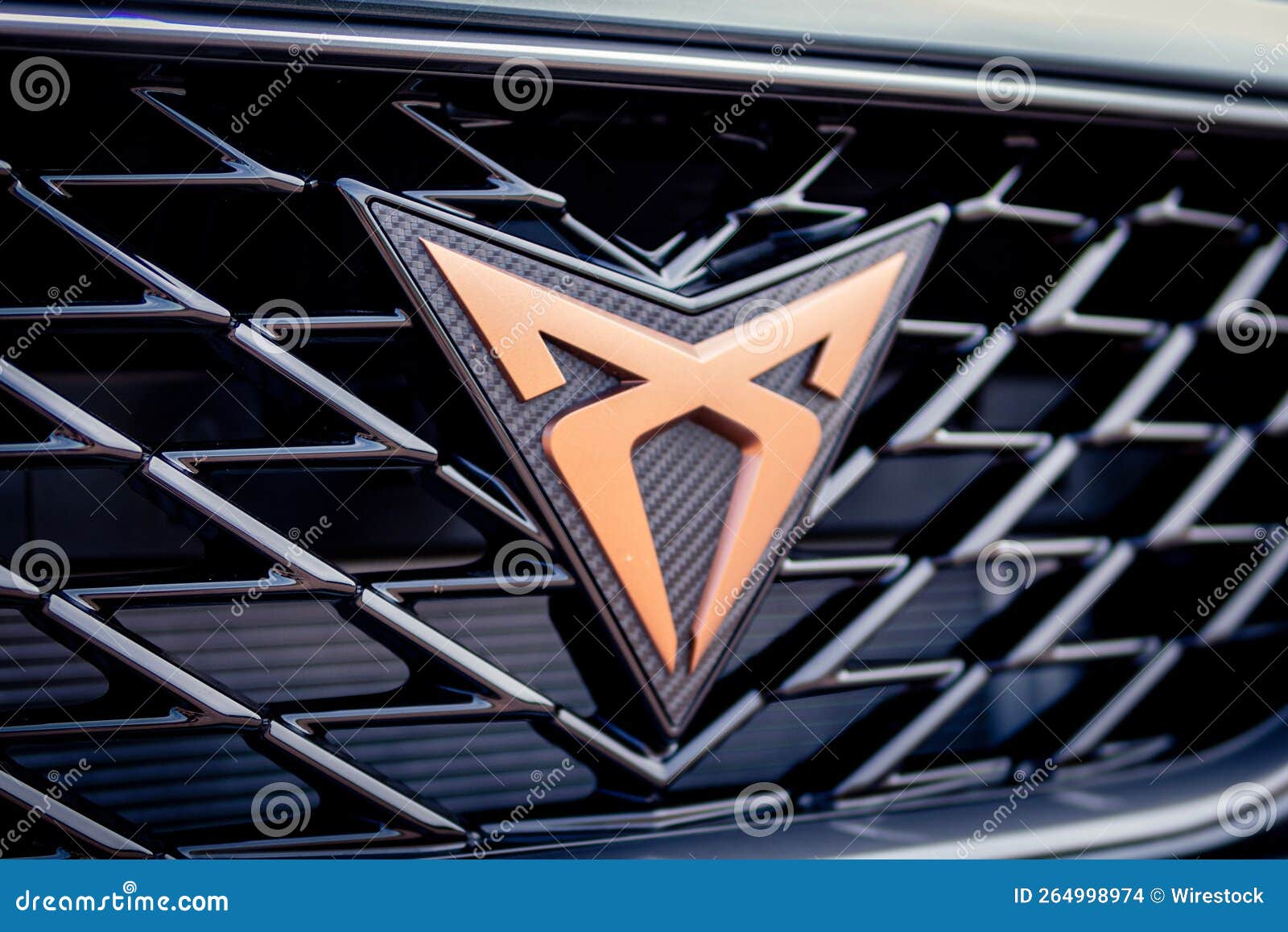 Closeup of Cupra Logo Golden Sign Editorial Stock Image - Image of ...