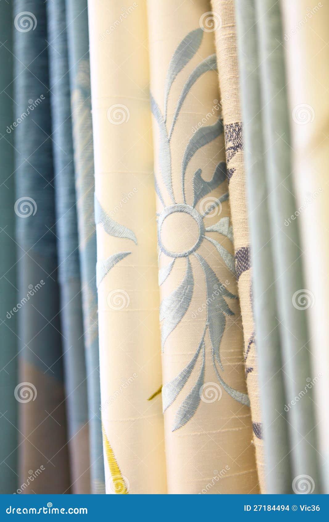 Closeup of curtain sample stock photo. Image of craft - 27184494