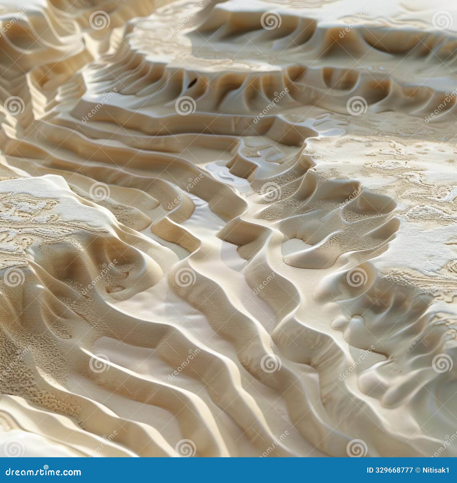 Closeup of a 3D Model of a Beach Wave Pattern in the Sand Stock ...