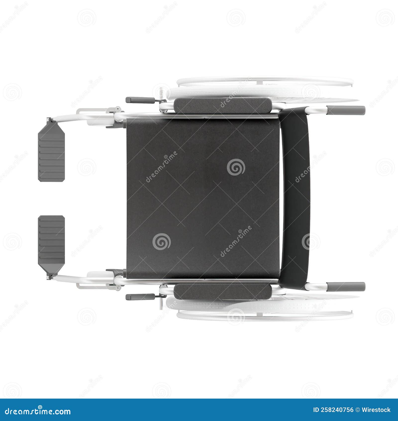 Closeup of a 3d Rendered Wheelchair, a Top View Stock Illustration ...