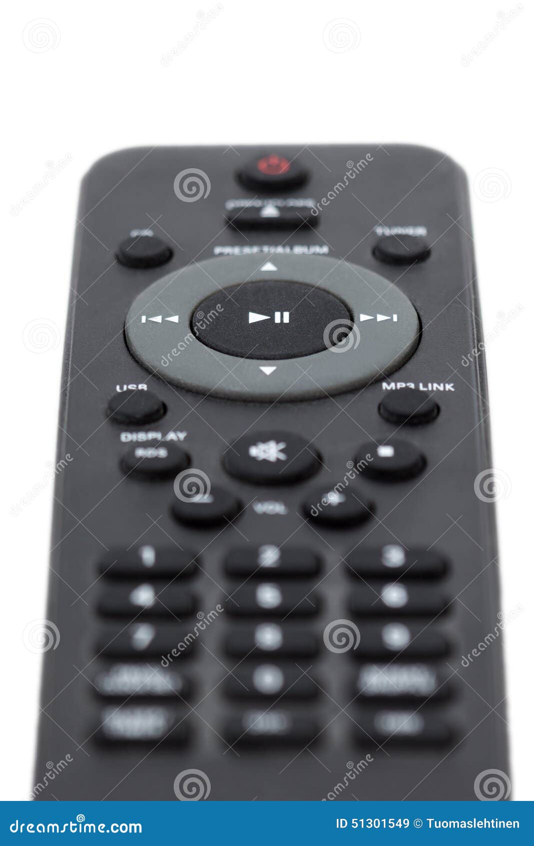 Closeup of a Dark Grey Remote Control Stock Image - Image of pause ...