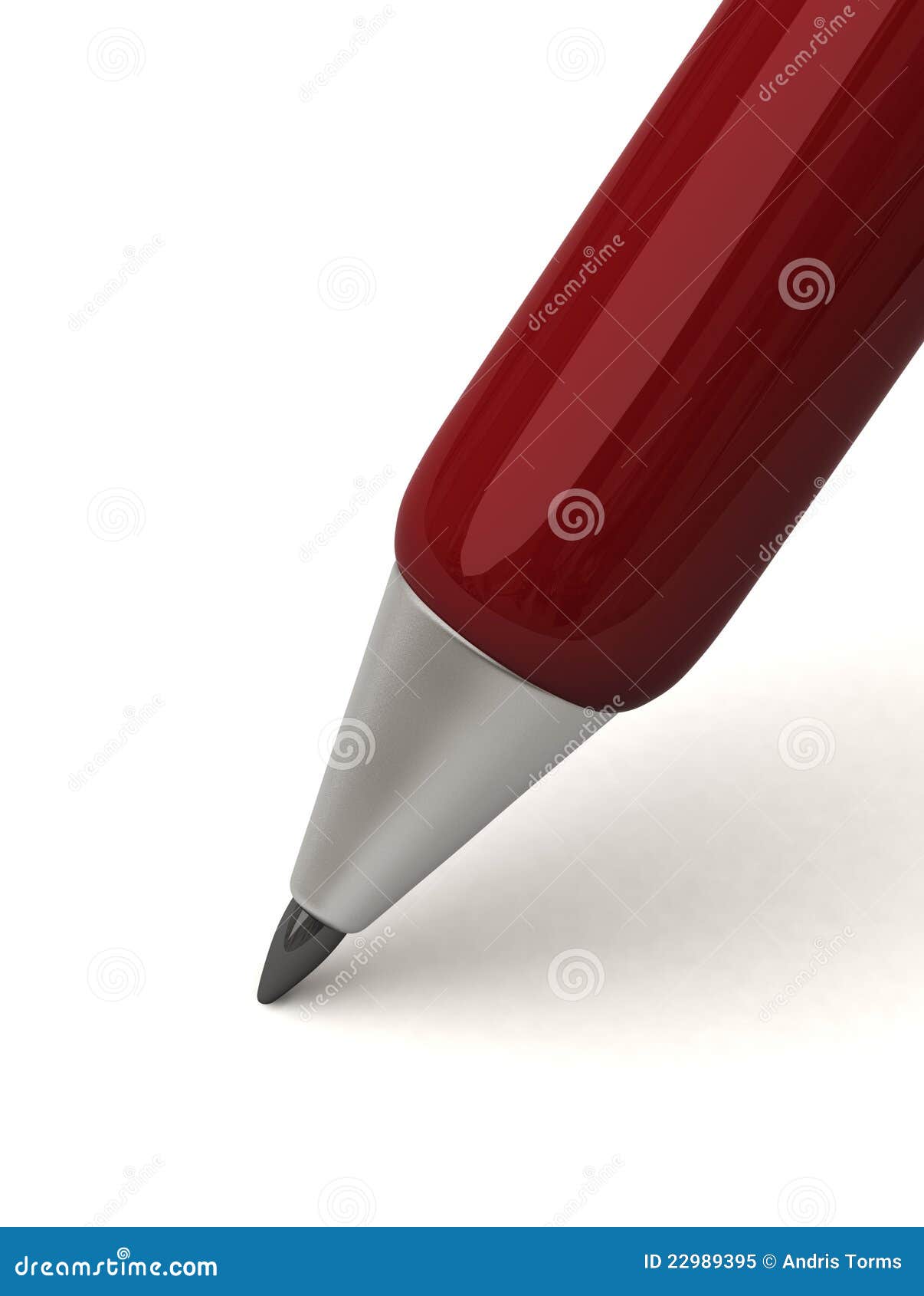 Closeup of Dark Red Writing Pen 3d Stock Illustration - Illustration of ...