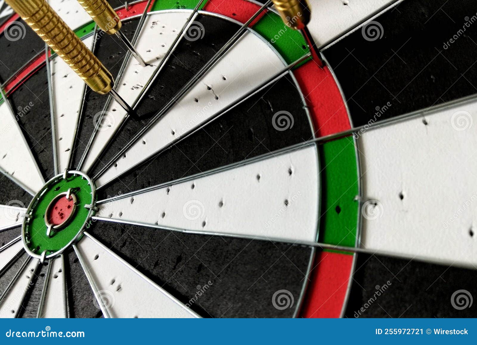 Closeup of a Dart Board with Arrows Stock Image - Image of points ...